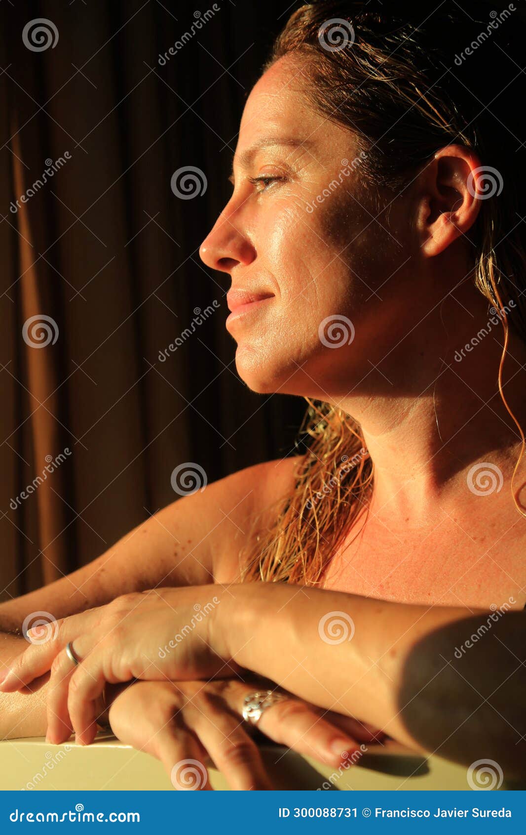 Woman face portrait stock image. Image of weather, holiday - 300088731