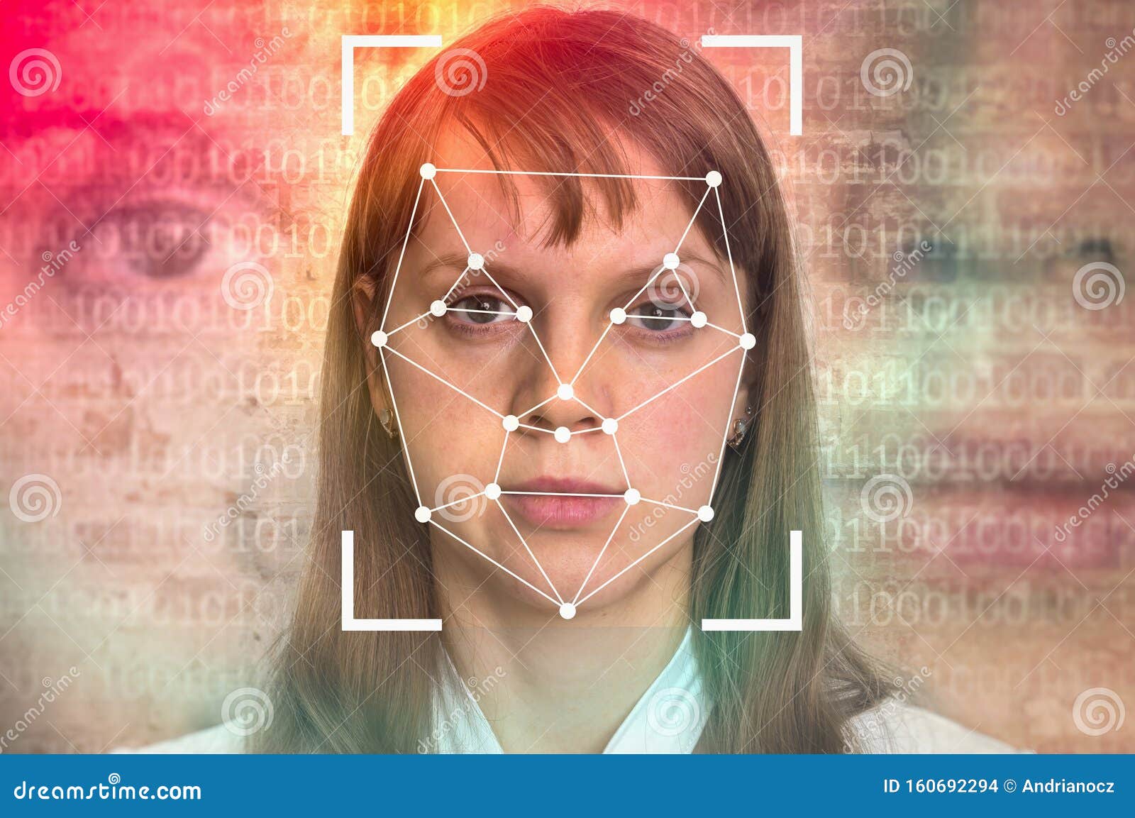 Woman Face Recognition - Biometric Verification Stock Photo - Image of ... Woman Face Recognition - Biometric Verification Stock Photo - Image of ...
