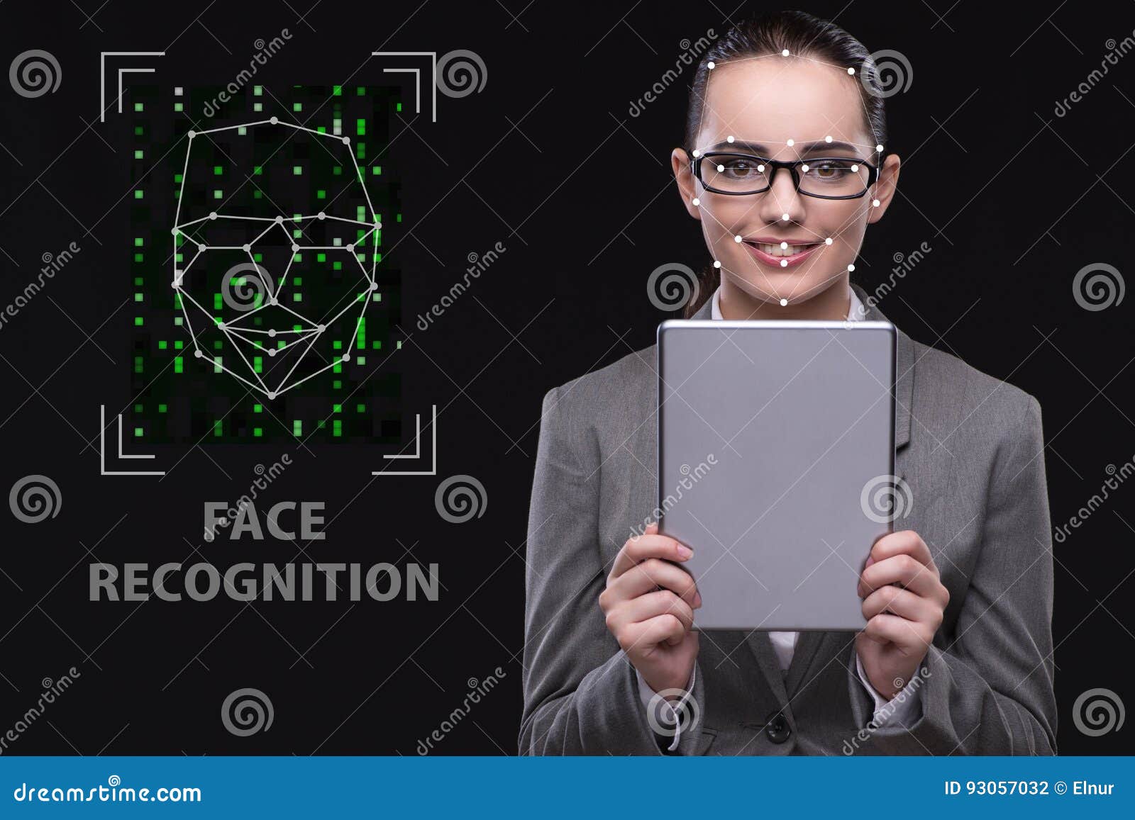 Face Recognition Technology Concept Illustration Of Big Data And ... Face Recognition Technology Concept Illustration Of Big Data And ...