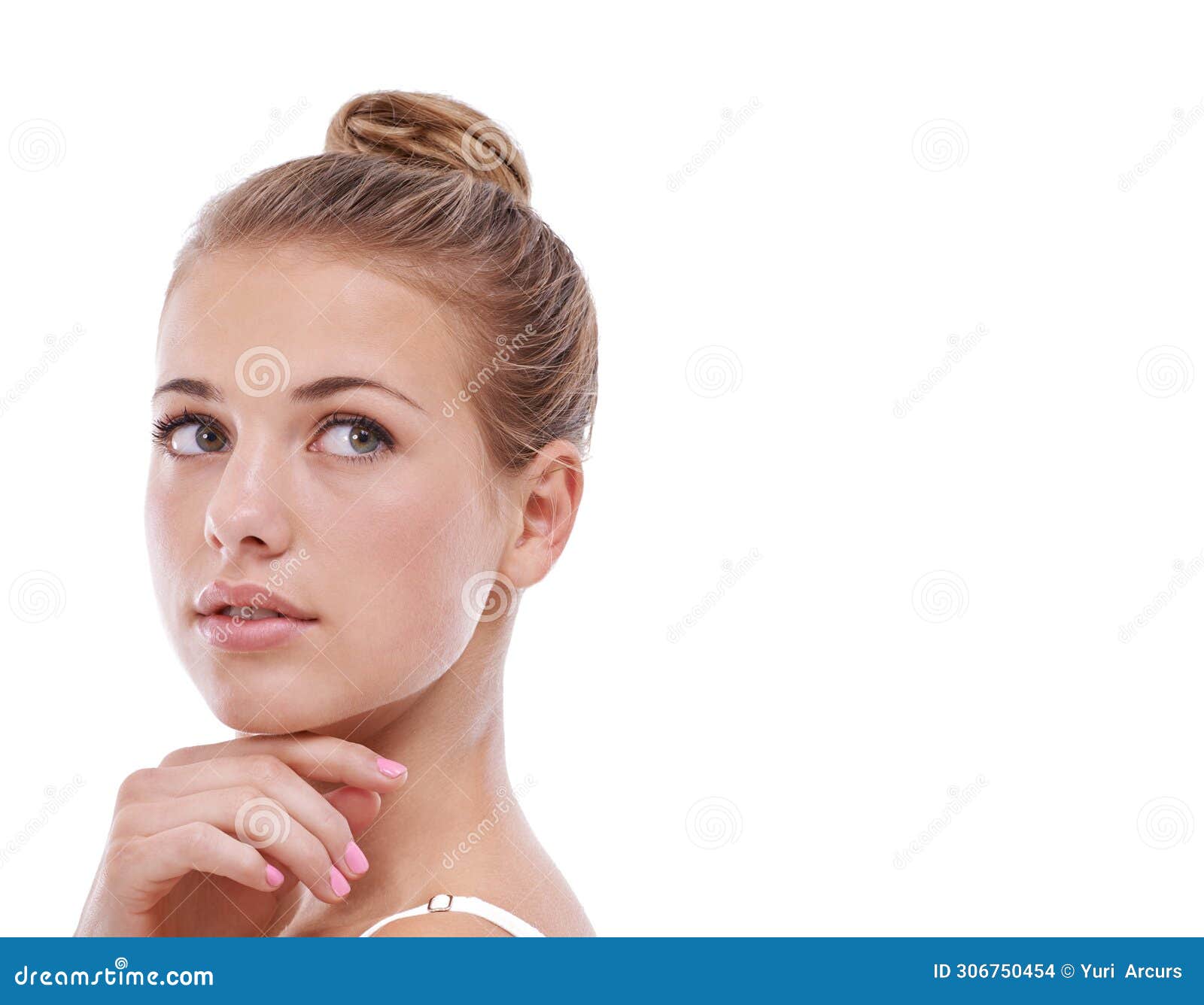 Woman, Face and Thinking of Idea in Studio for Problem Solving ...