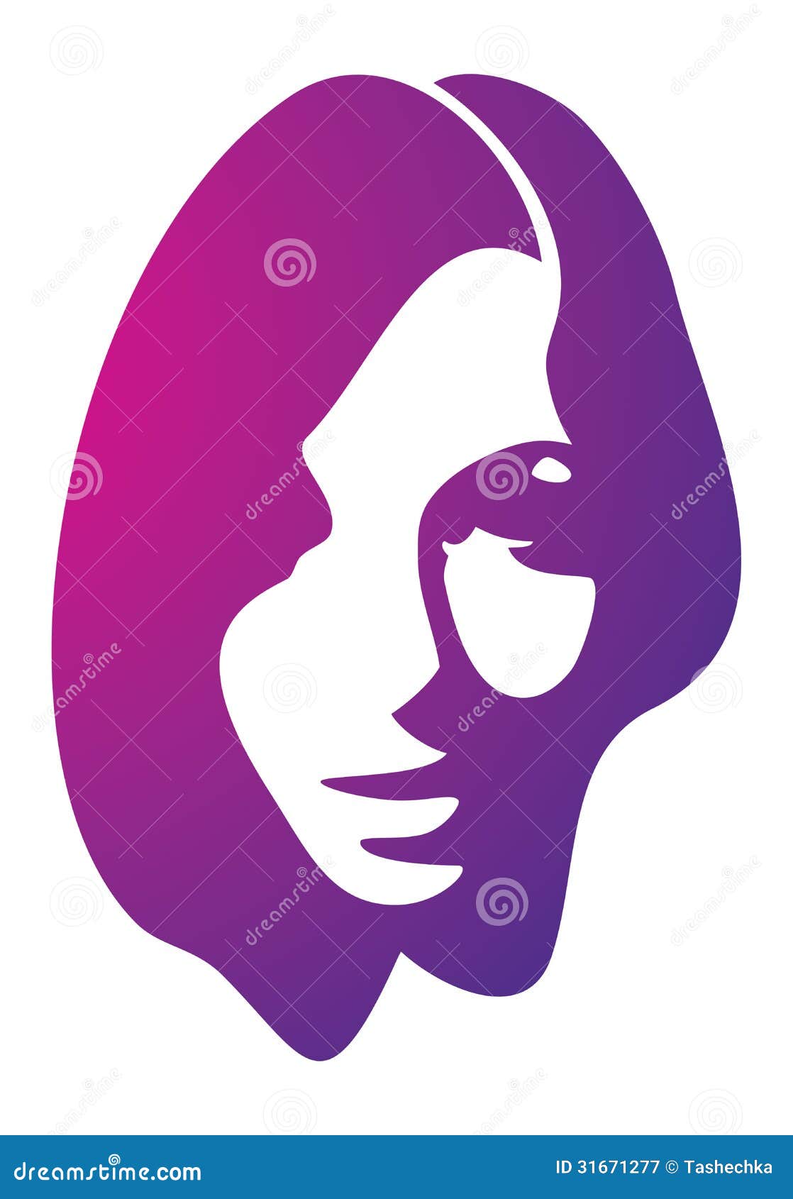Woman Face Stock Vector Illustration Of Head Young 31671277