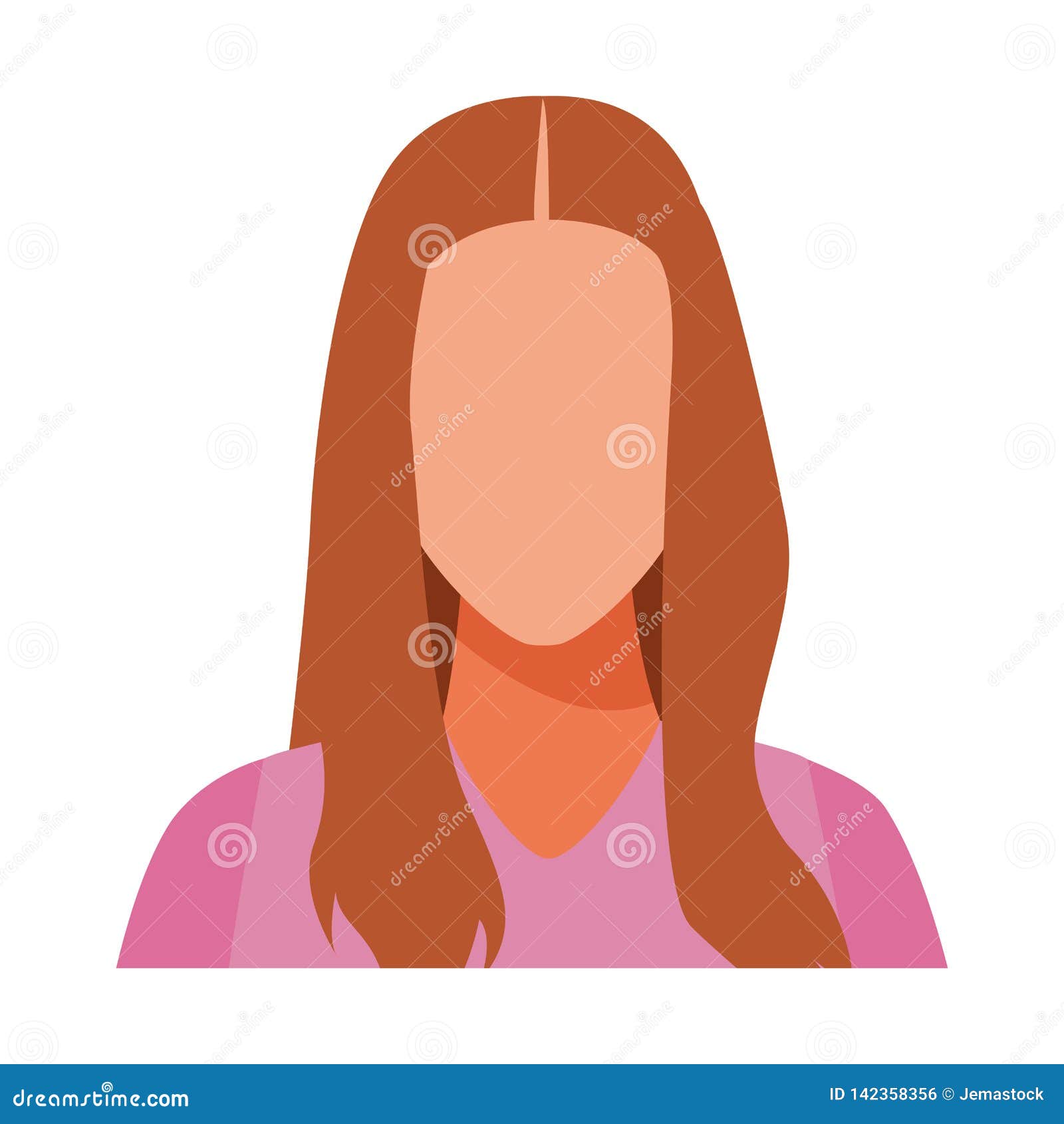 Woman Faceless Avatar Profile Stock Vector - Illustration of sign ...