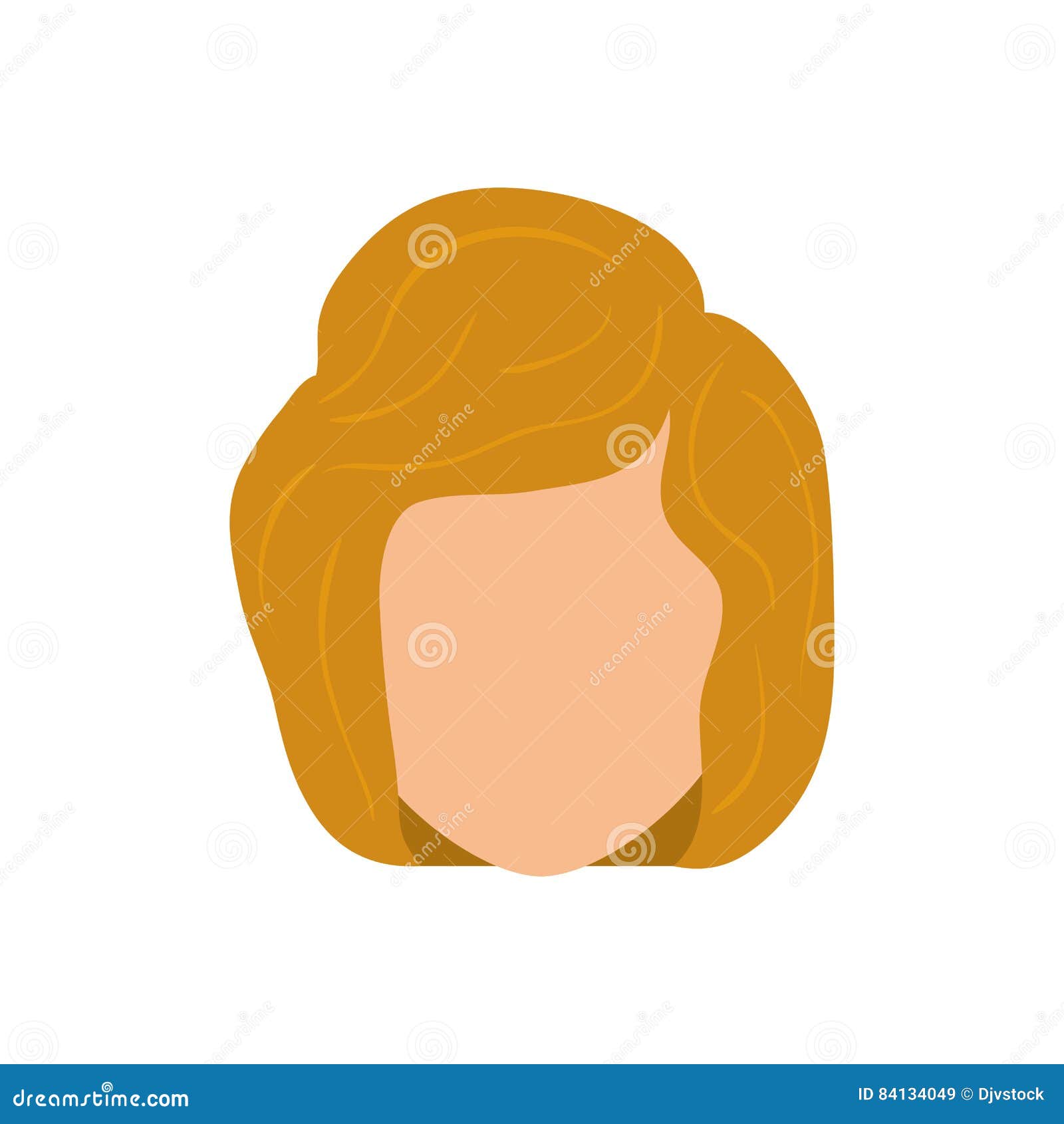 Woman faceless profile stock illustration. Illustration of faceless ...