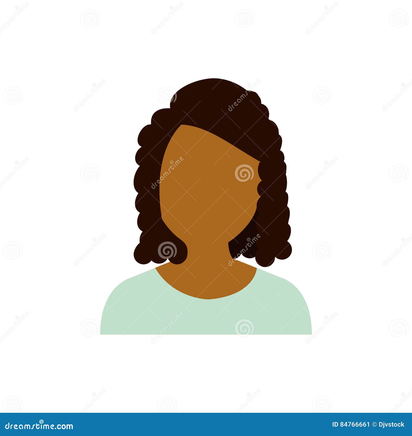 Woman faceless profile stock illustration. Illustration of blank - 84766661