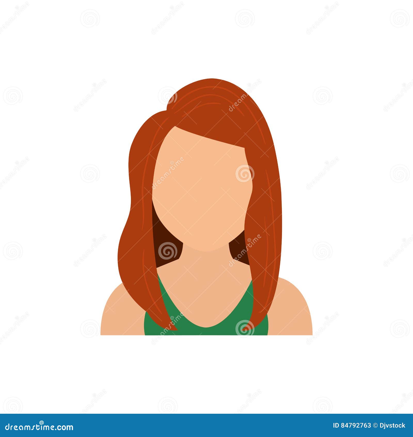 Woman faceless profile stock illustration. Illustration of isolated ...