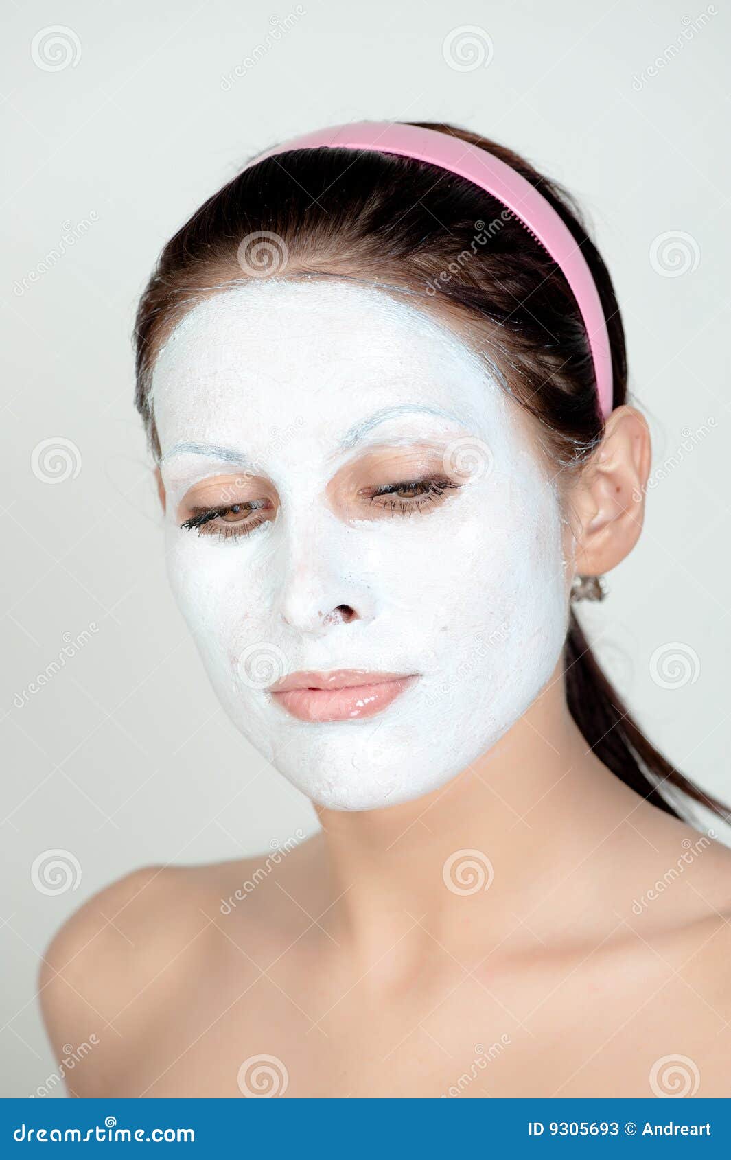 Woman with facial cream stock image. Image of hydration - 9305693