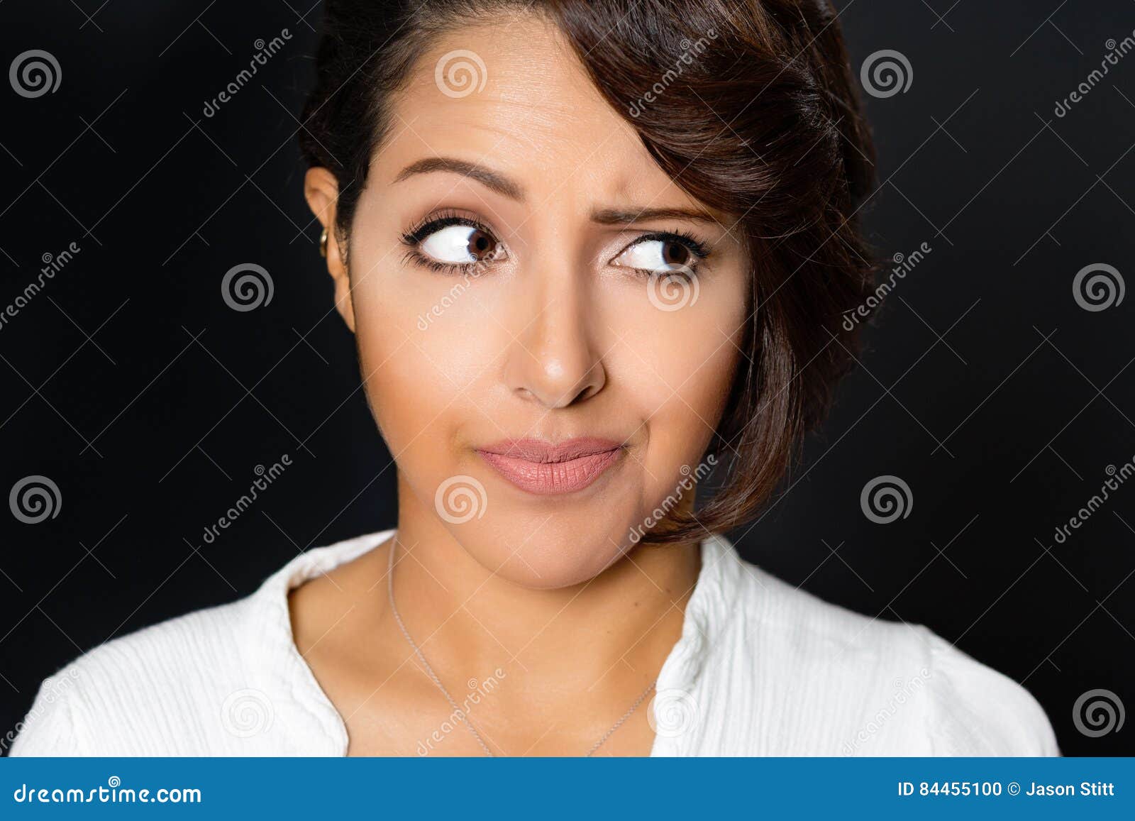 Woman Facial Expression stock photo. Image of looking - 84455100