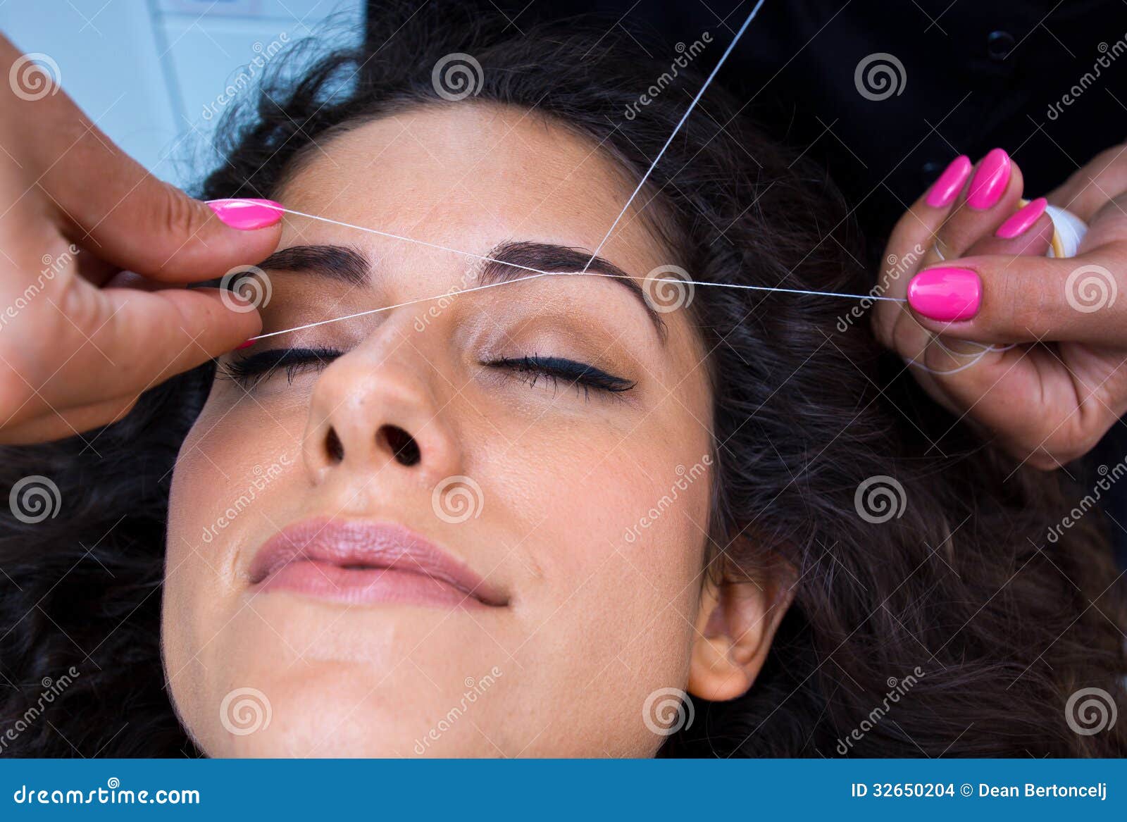 Woman on Facial Hair Removal Threading Procedure Stock Photo - Image of ... Woman on Facial Hair Removal Threading Procedure Stock Photo - Image of ...