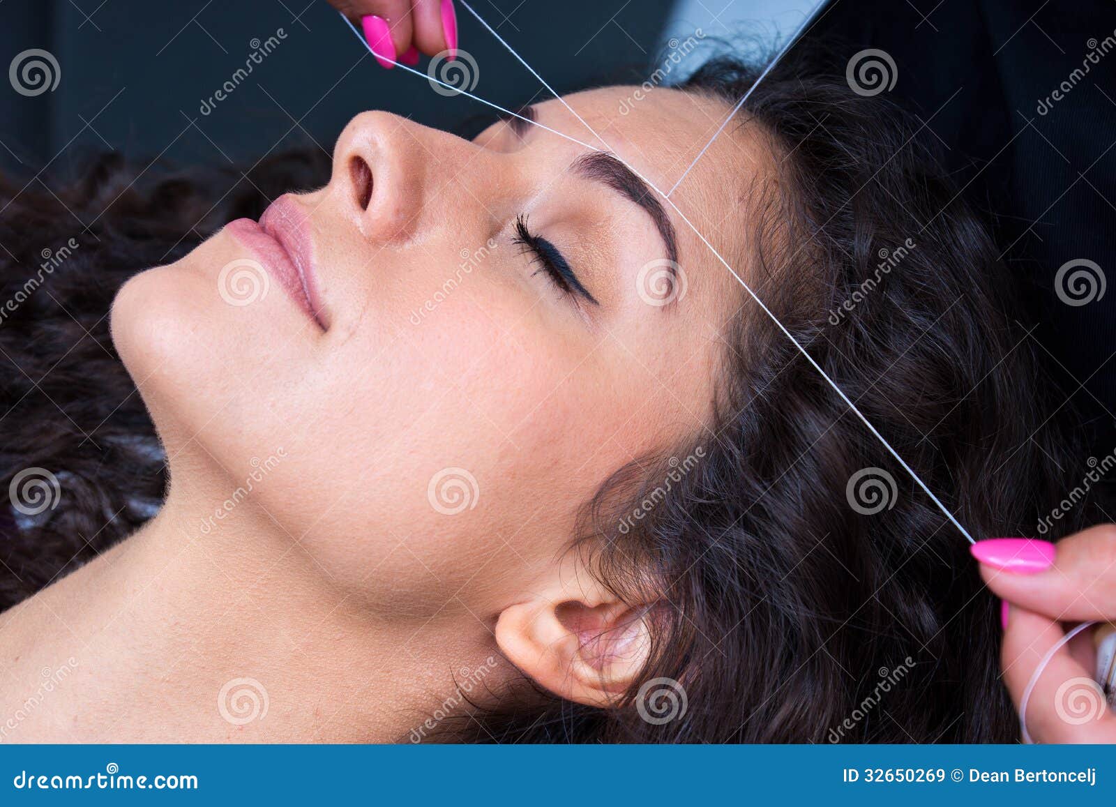 Woman on Facial Hair Removal Threading Procedure Stock Image - Image of ... Woman on Facial Hair Removal Threading Procedure Stock Image - Image of ...