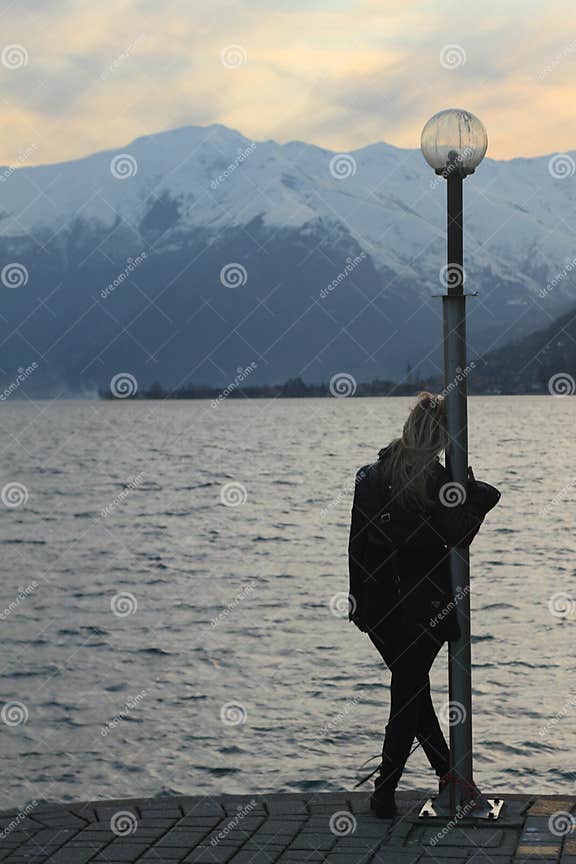 Woman facing the sunset stock image. Image of europe - 21794721