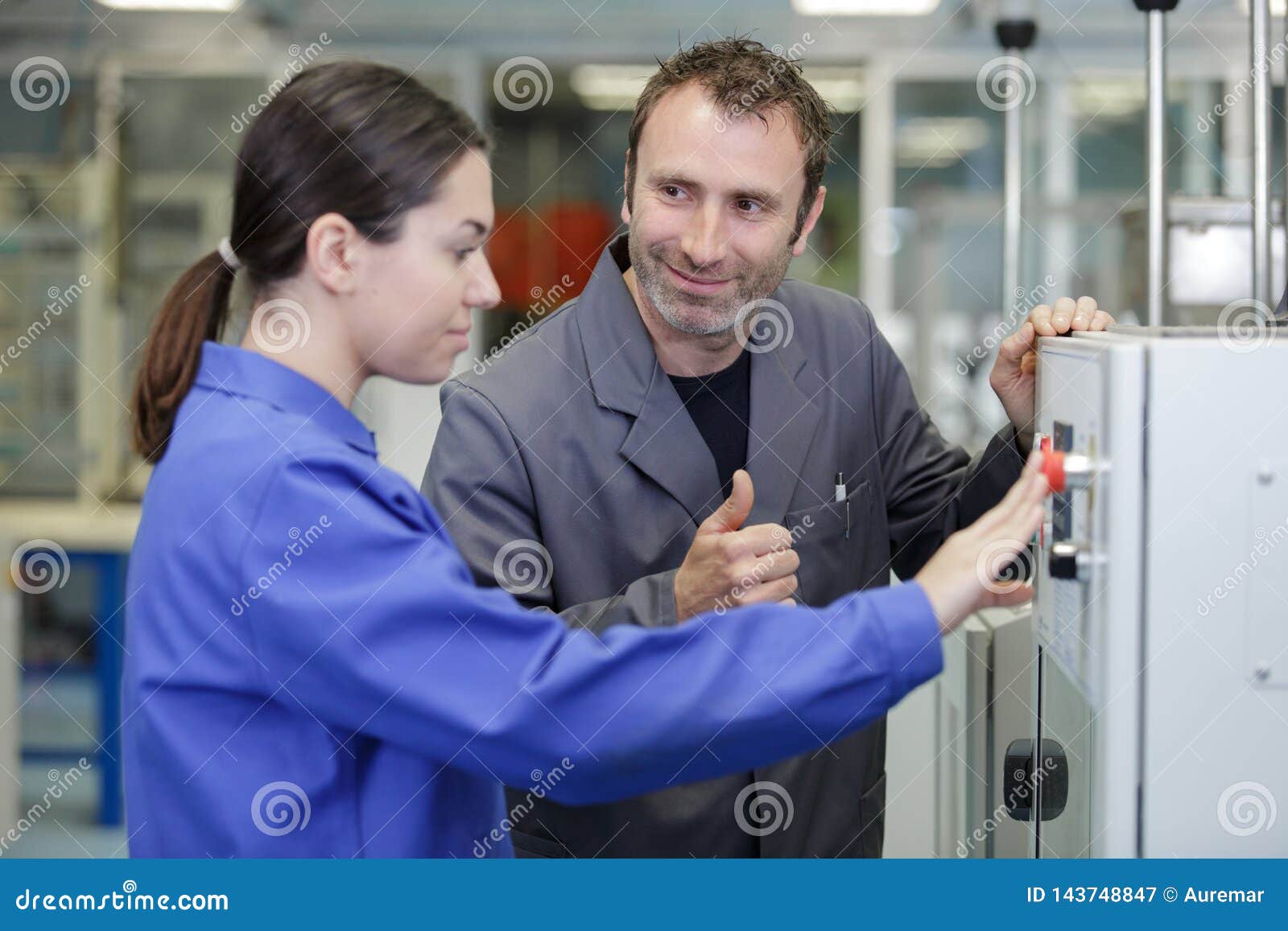 Woman in factory training stock image. Image of people - 143748847