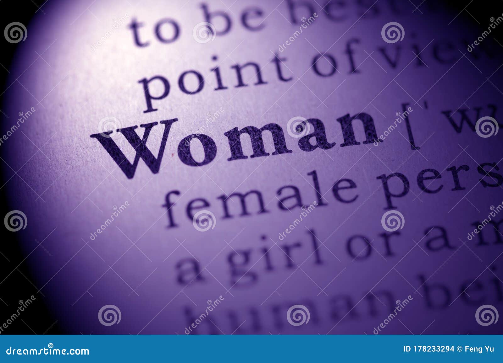 Definition of the Word Woman Stock Photo - Image of dictionary ...