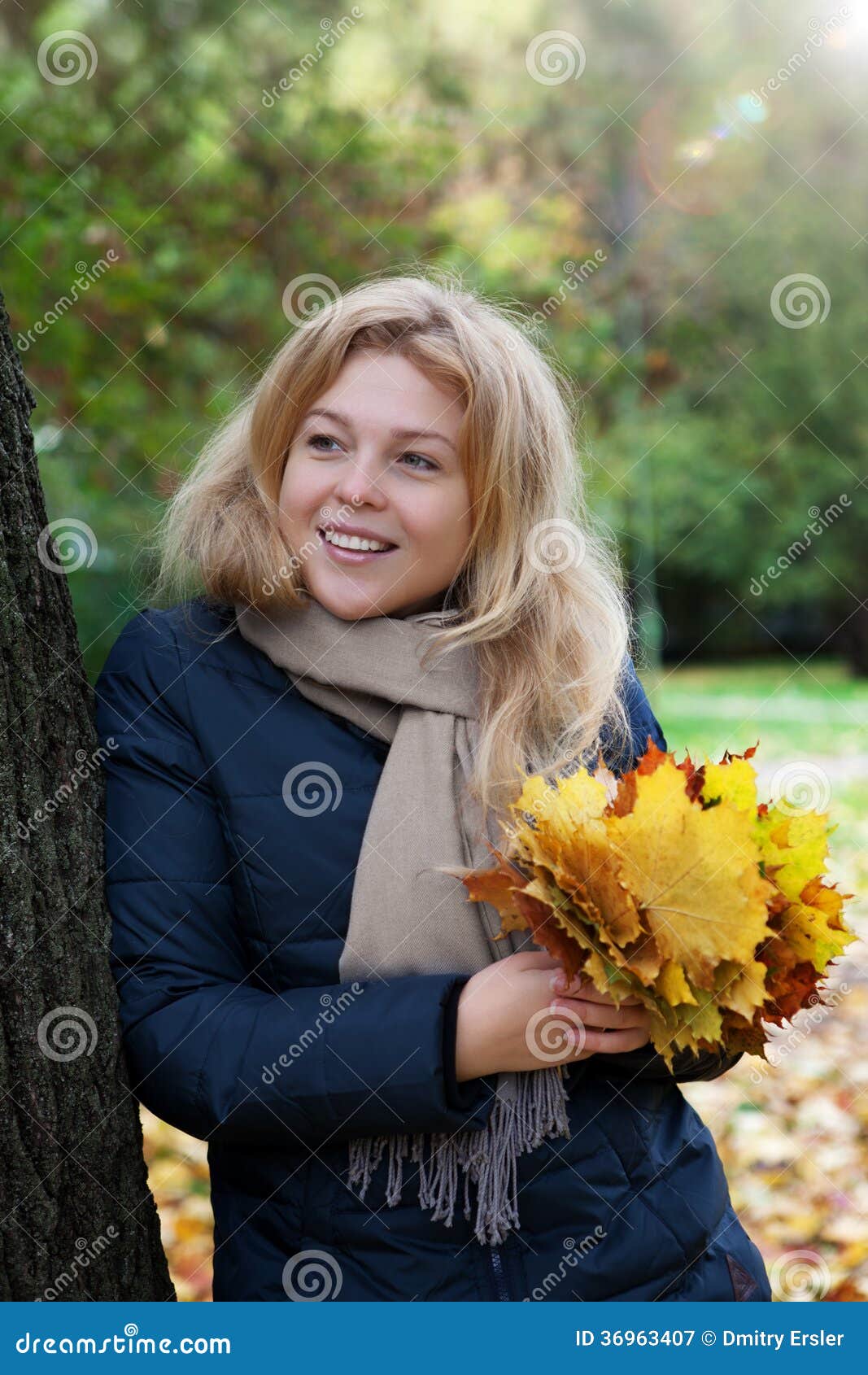 Woman fall stock image. Image of woman, outdoor, color - 36963407