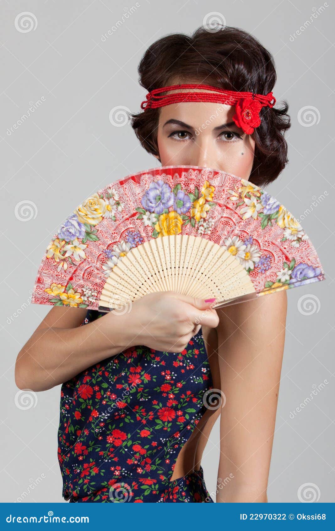Woman with a fan stock photo. Image of charm, elegant - 22970322