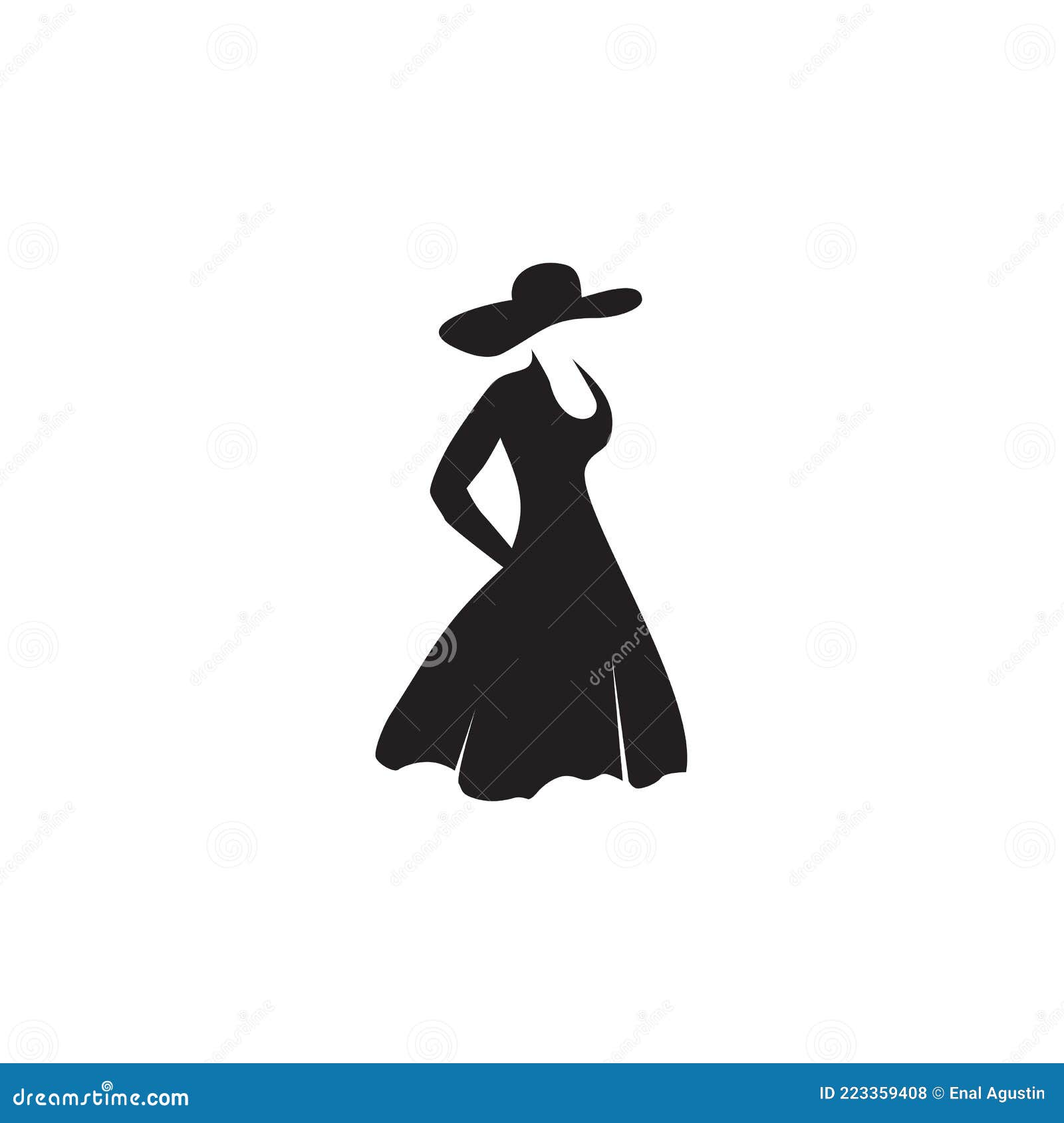 Woman Fashion Model Logo Design Template Stock Vector - Illustration of ...