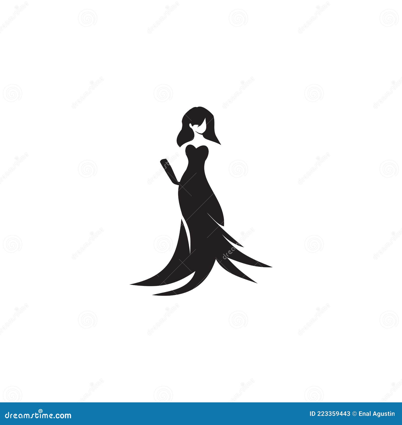Woman Fashion Model Logo Design Template Stock Vector - Illustration of ...
