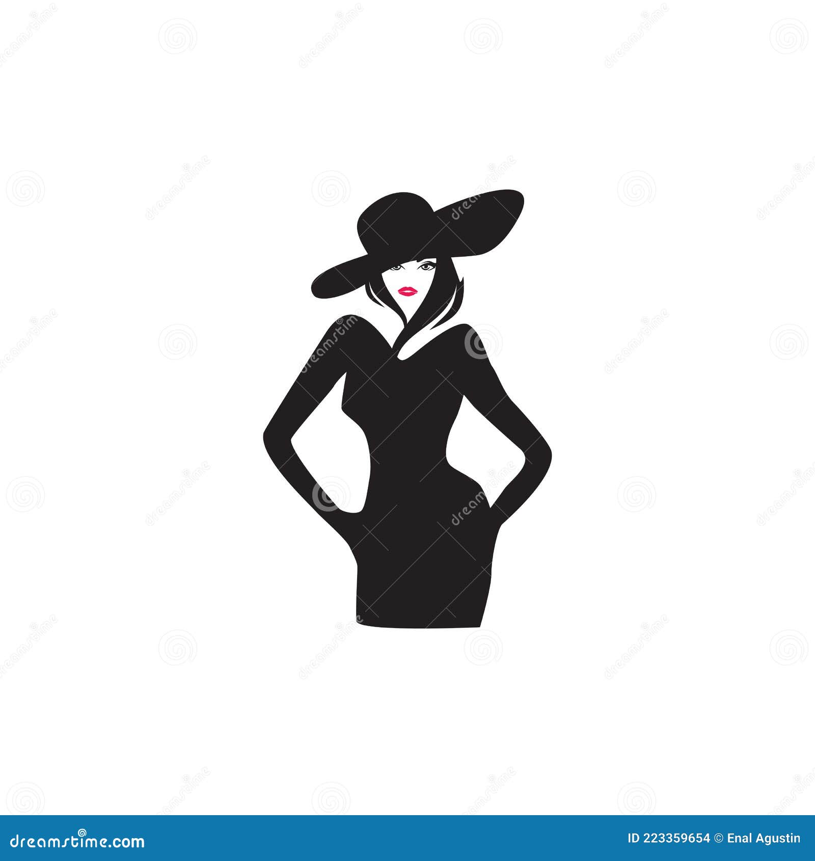 Woman Fashion Model Logo Design Template Stock Vector - Illustration of ...