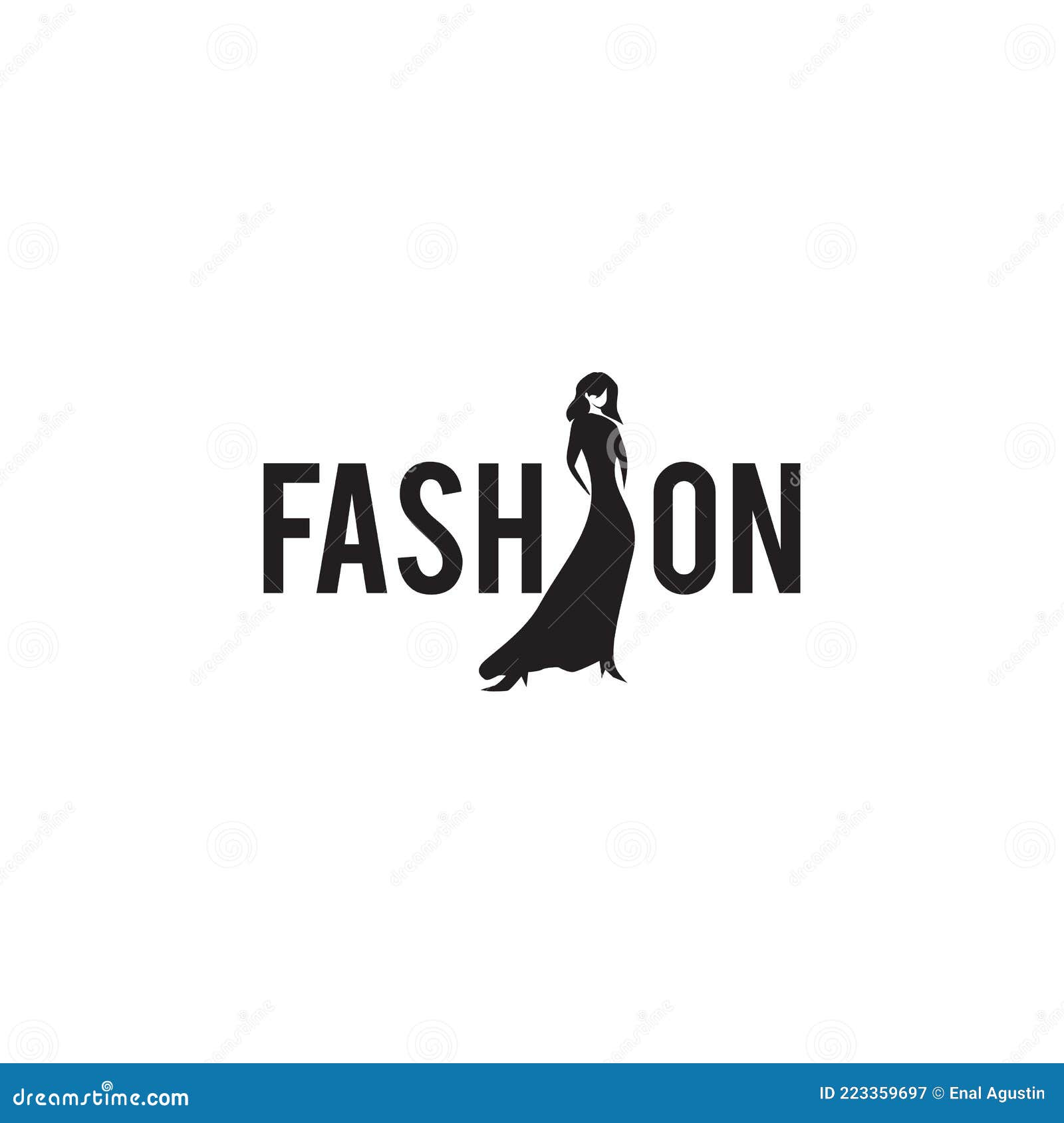Woman Fashion Model Logo Design Template Stock Vector - Illustration of ...