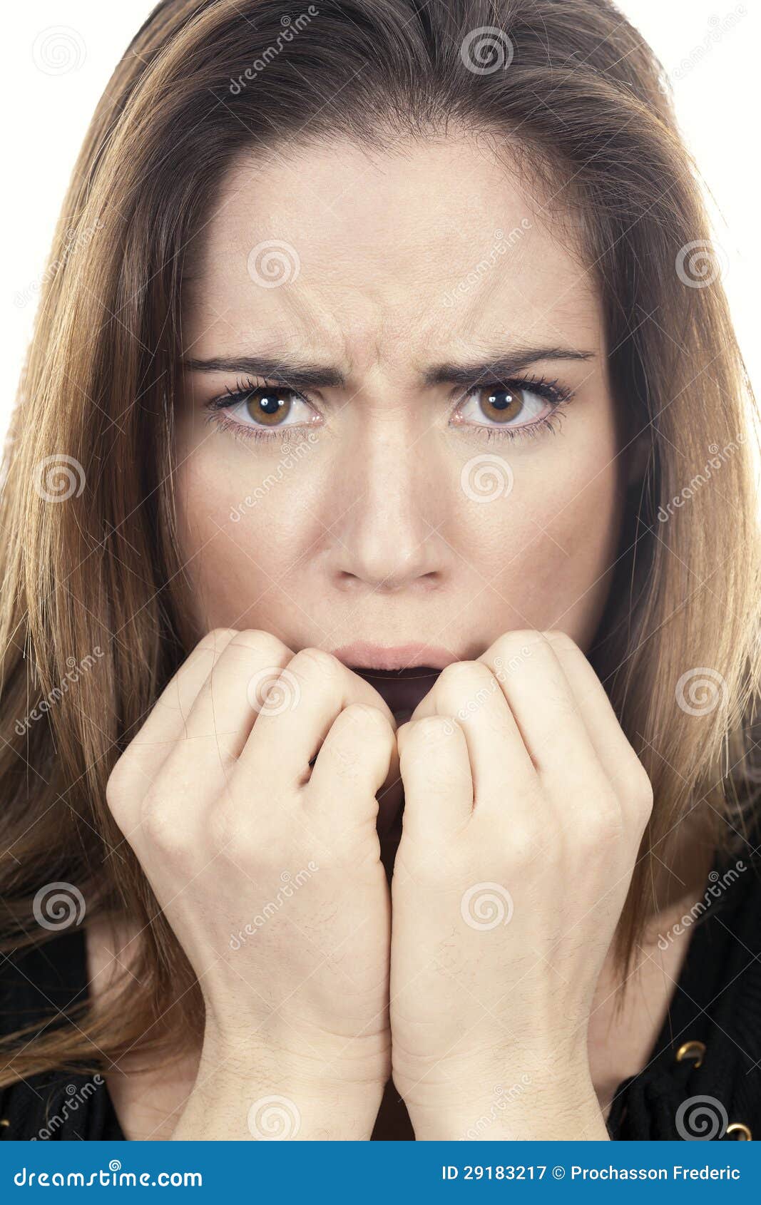 Woman fear stock image. Image of face, scared, stress - 29183217