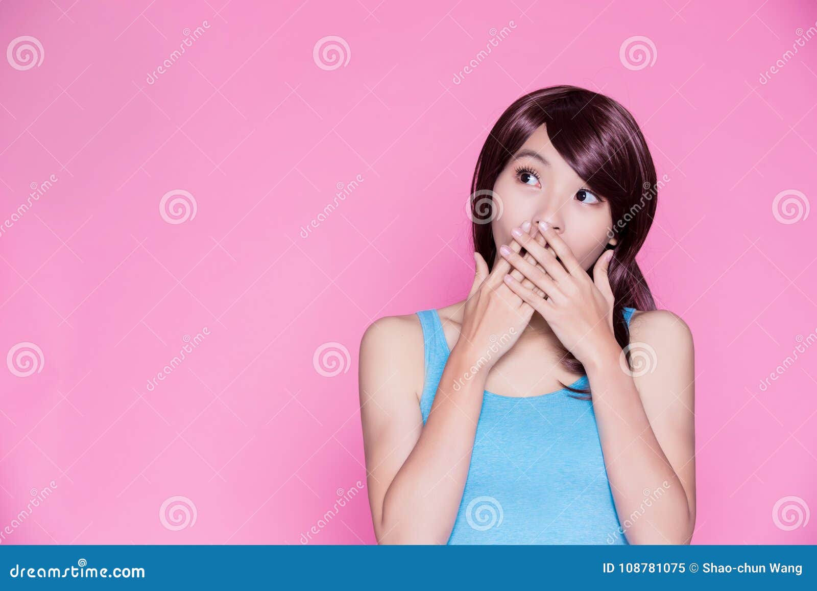 Woman feel surprise stock image. Image of crazy, people - 108781075