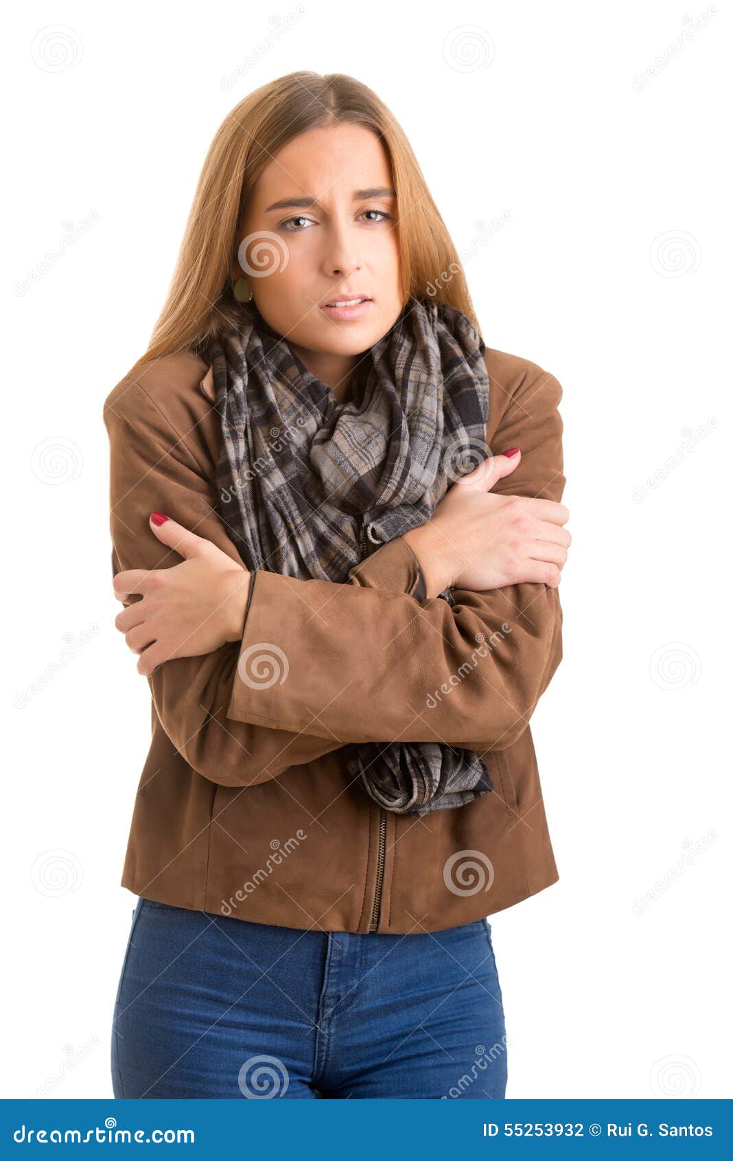Woman Feeling Cold stock photo. Image of pretty, cold - 55253932