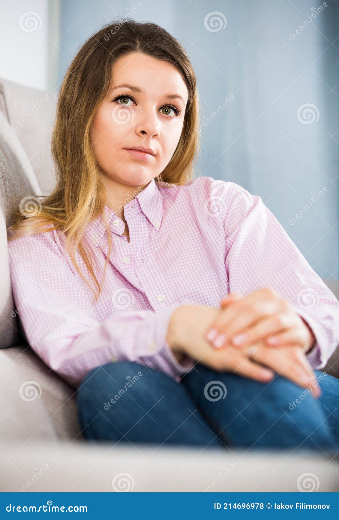 Woman is Feeling Distressed Stock Photo - Image of hopeless, evening ...