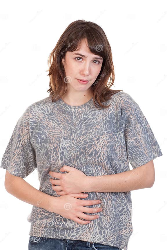 Woman feeling queasy stock image. Image of uneasy, unwell - 17452547