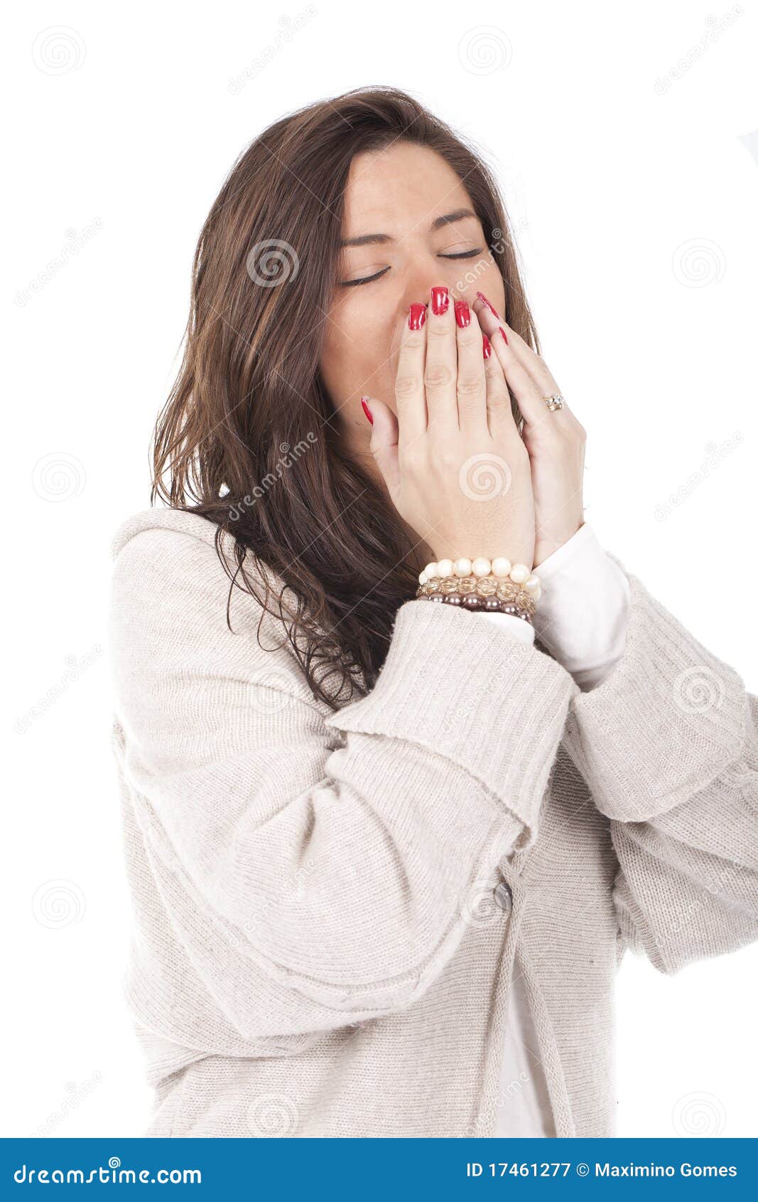 Woman feeling sleepy stock image. Image of sleepy, attractive - 17461277