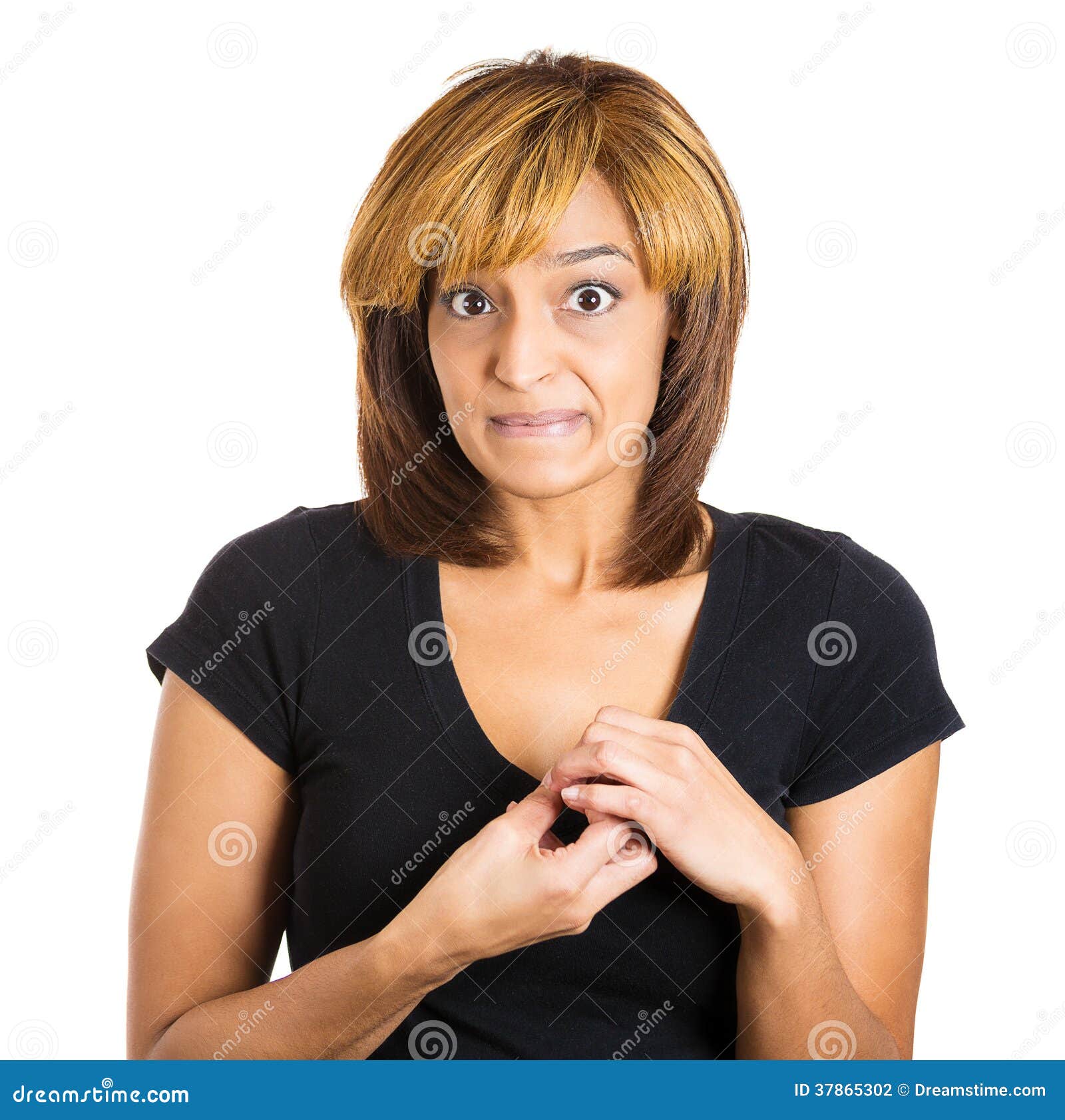 Woman Feeling Sorry about Something Stock Photo - Image of female ...