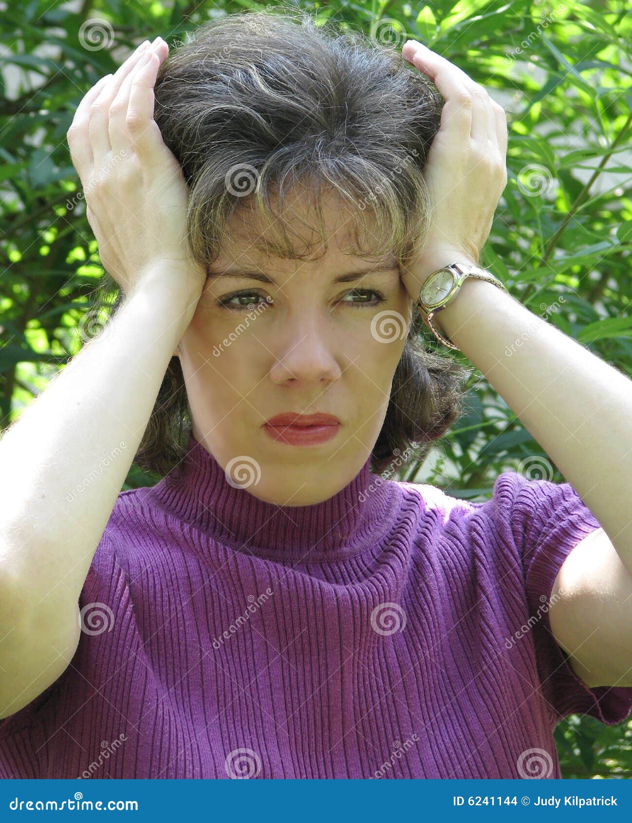 Woman Feeling Stress stock photo. Image of brown, expression - 6241144