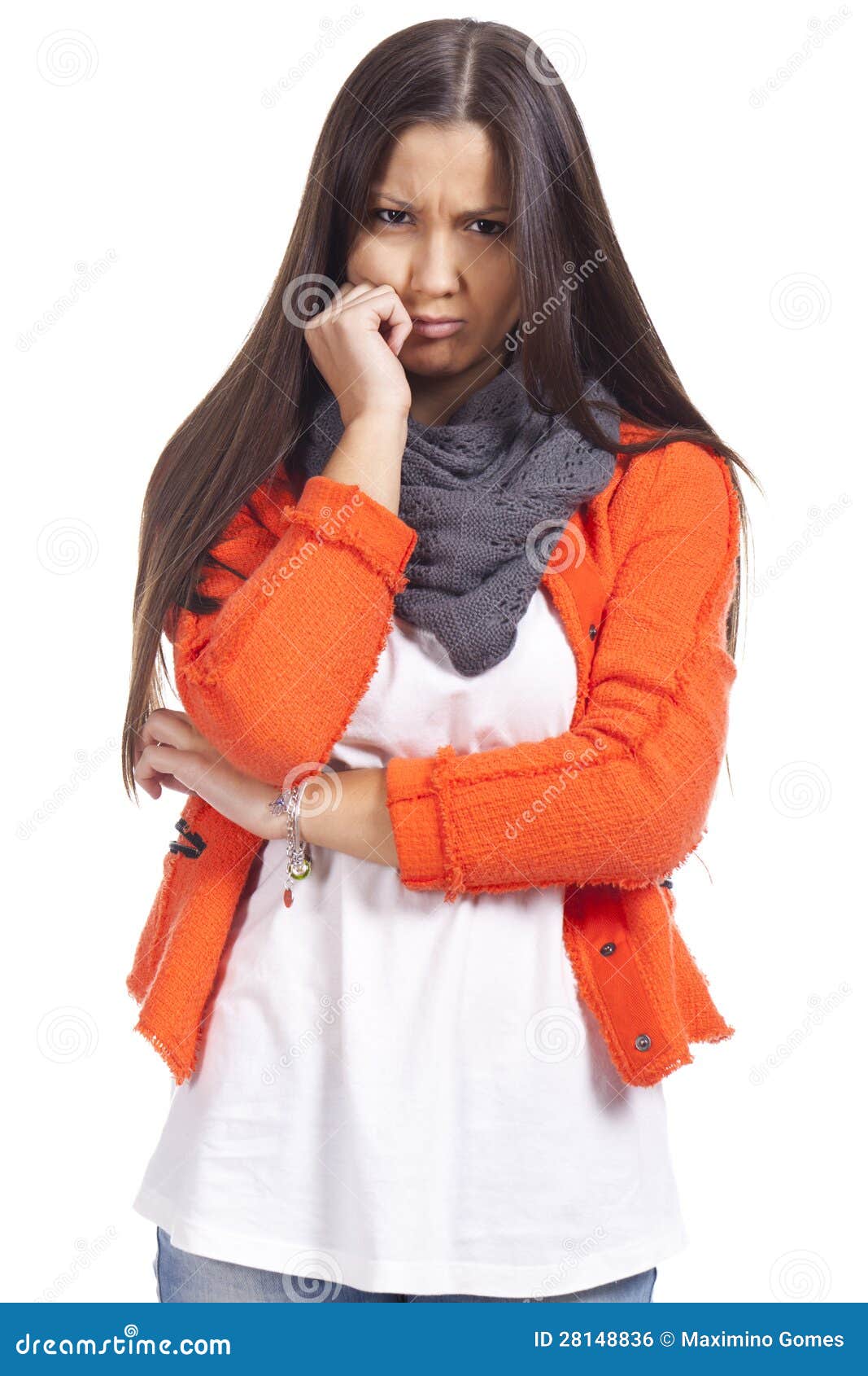 Woman Feeling Very Angry and Upset Stock Photo - Image of orange, alone ...