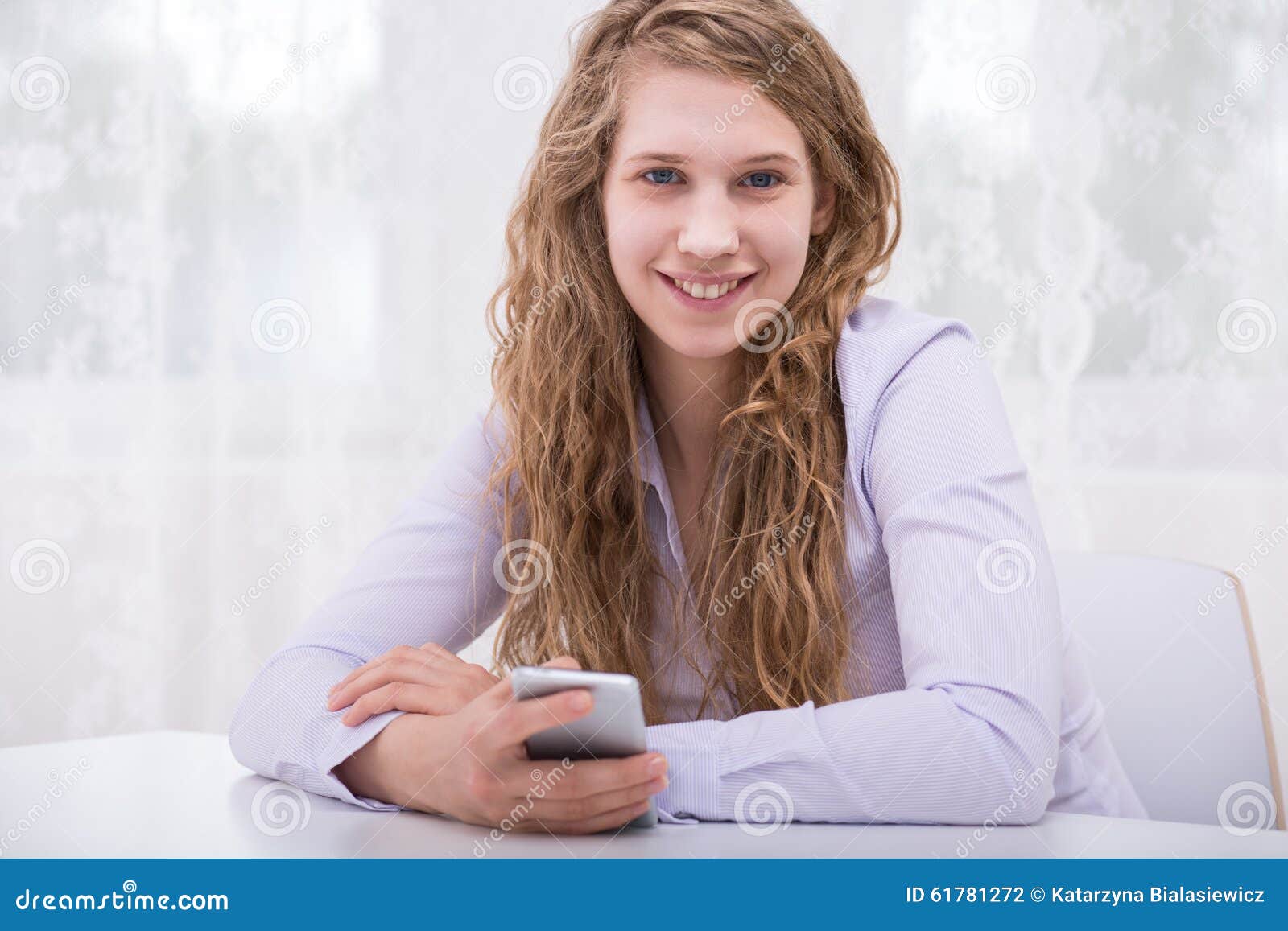Woman feels secure stock photo. Image of emotion, feel - 61781272