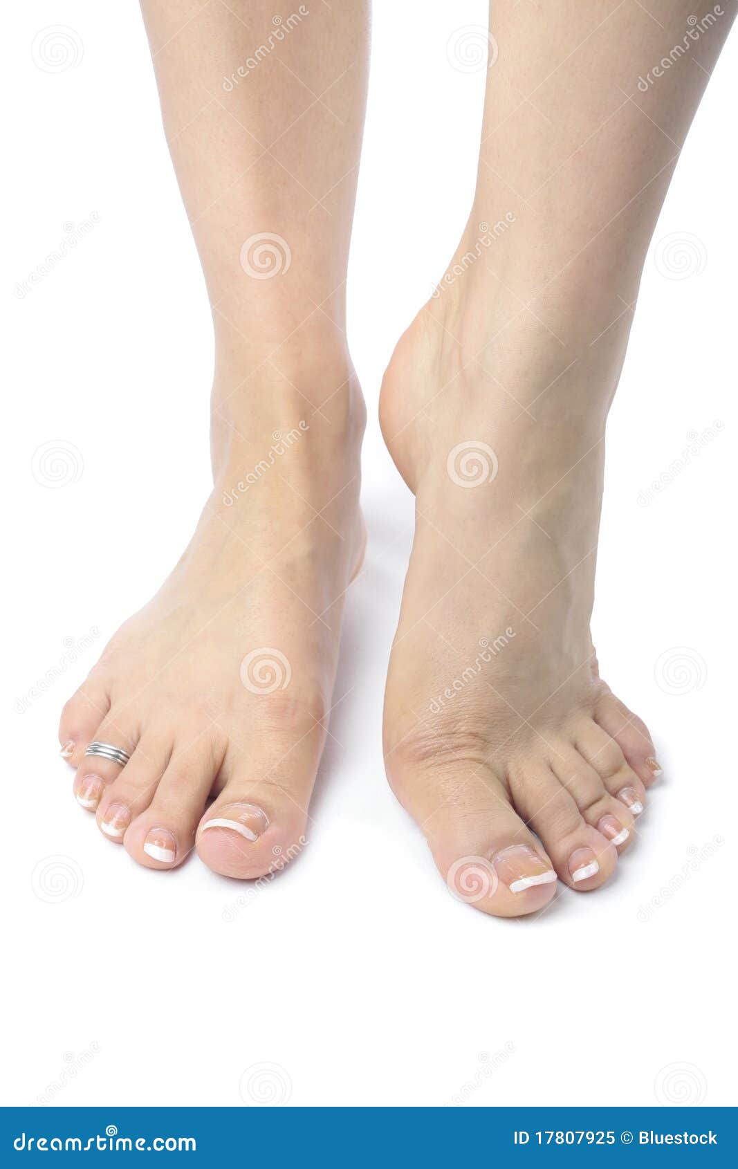 Woman Feet Isolated Over White Background Stock Image - Image of ...