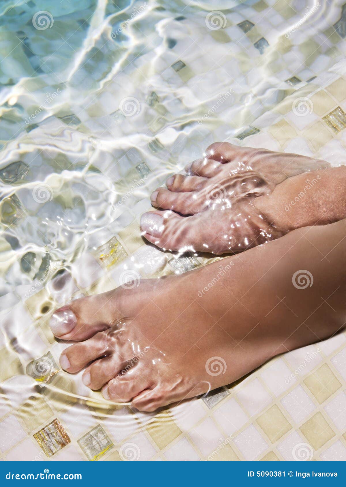 Woman feet in water stock image. Image of care, therapy - 5090381