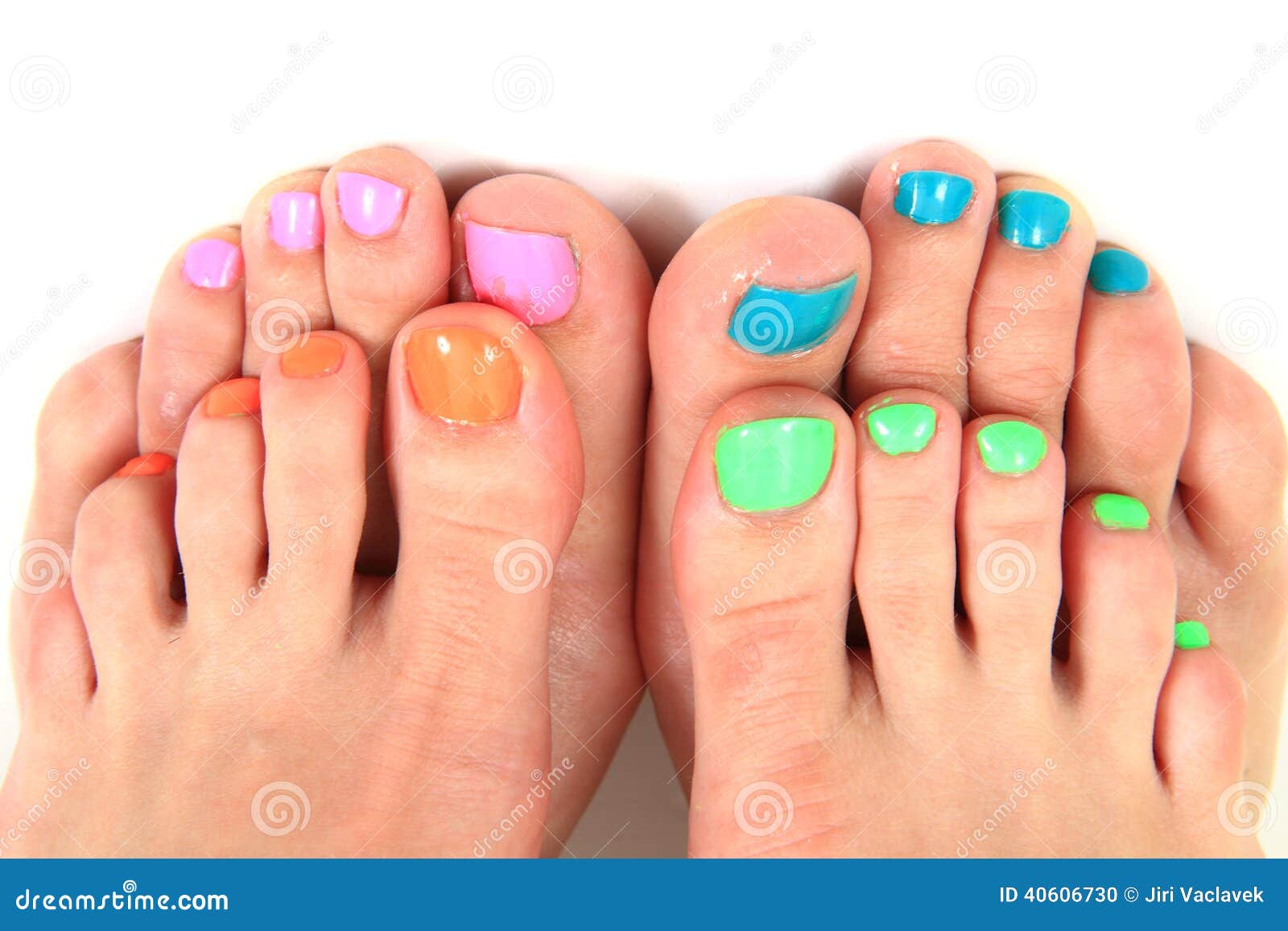 Woman feets and colors stock photo. Image of pedicure - 40606730