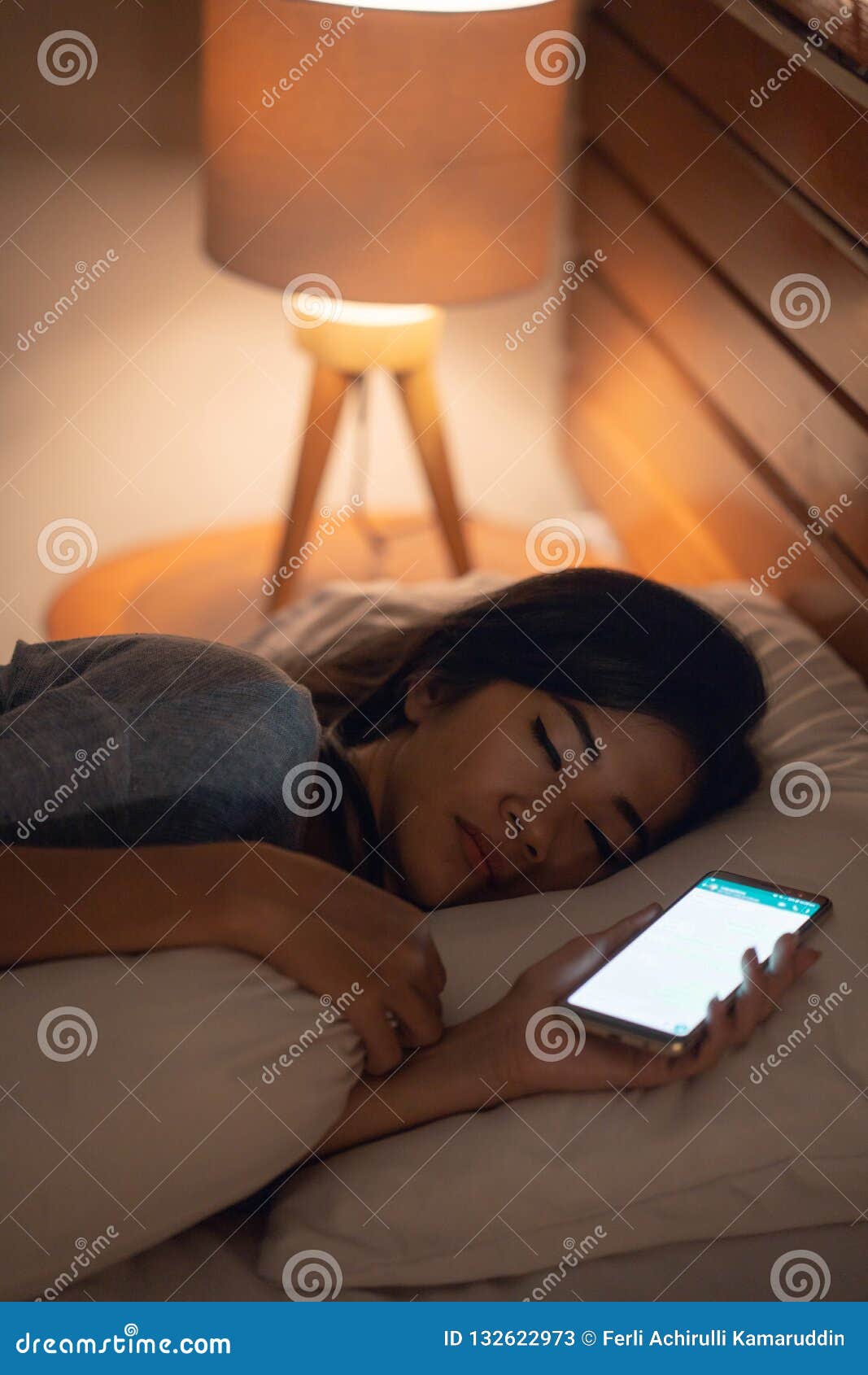Woman Fell Asleep after Using Mobile Phone Stock Image - Image of night ... Woman Fell Asleep after Using Mobile Phone Stock Image - Image of night ...