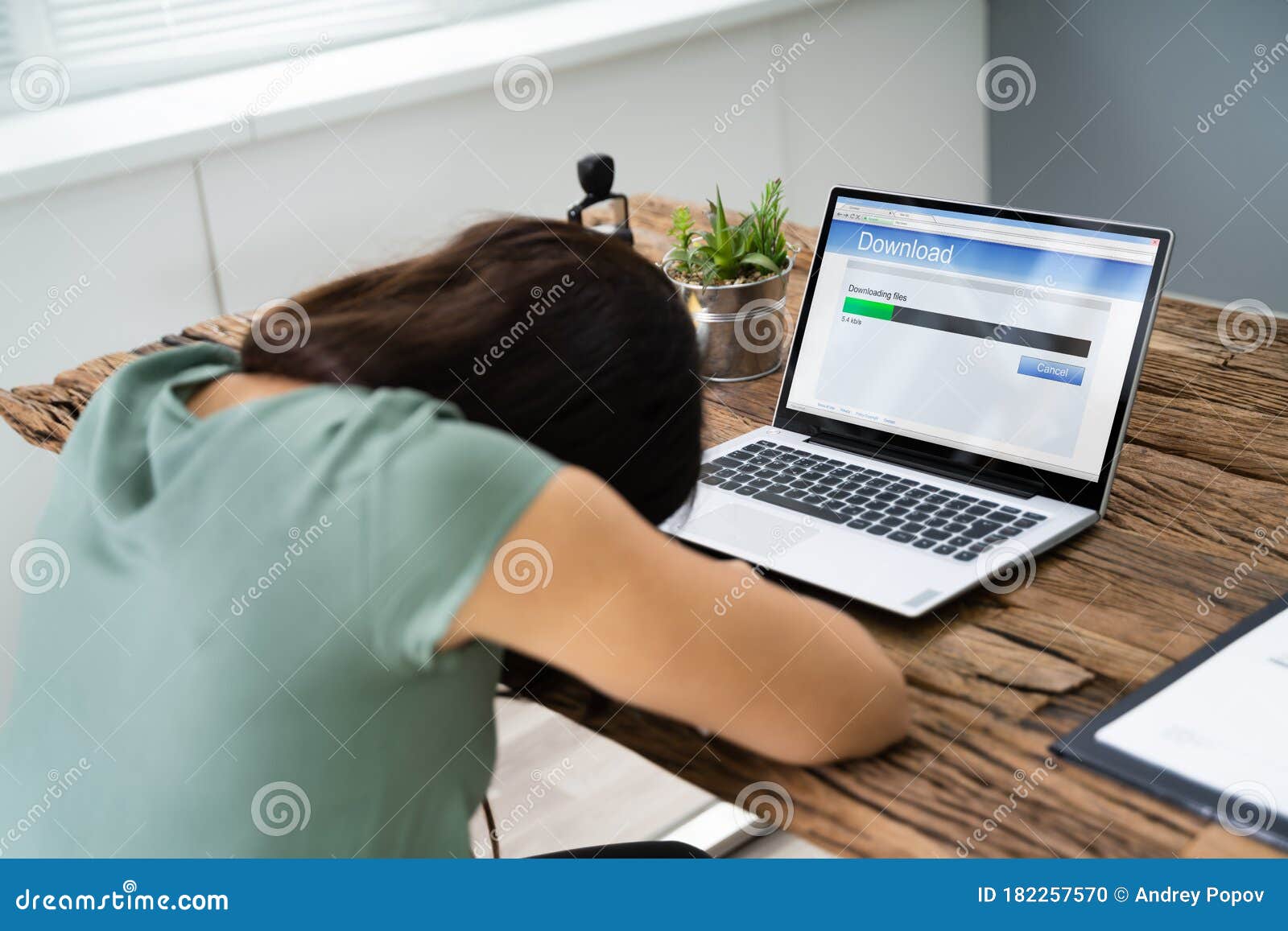 Woman Fell Asleep White Waiting for Slow Download Stock Photo - Image ... Woman Fell Asleep White Waiting for Slow Download Stock Photo - Image ...