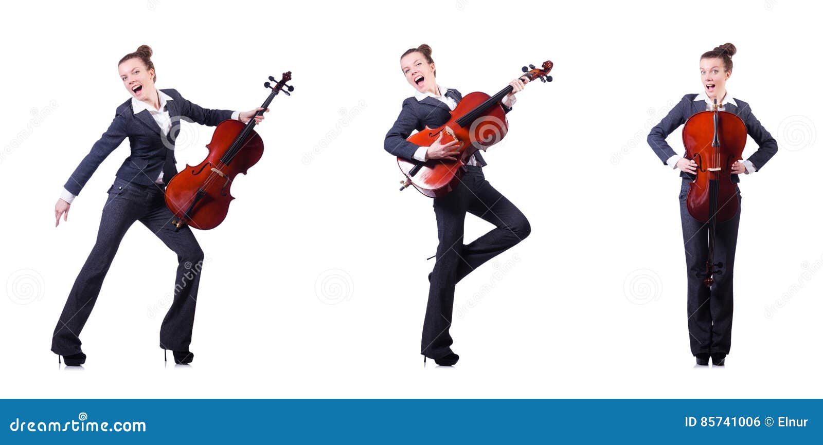 The Woman Fiddler Isolated On White Background Royalty-Free Stock Image ...