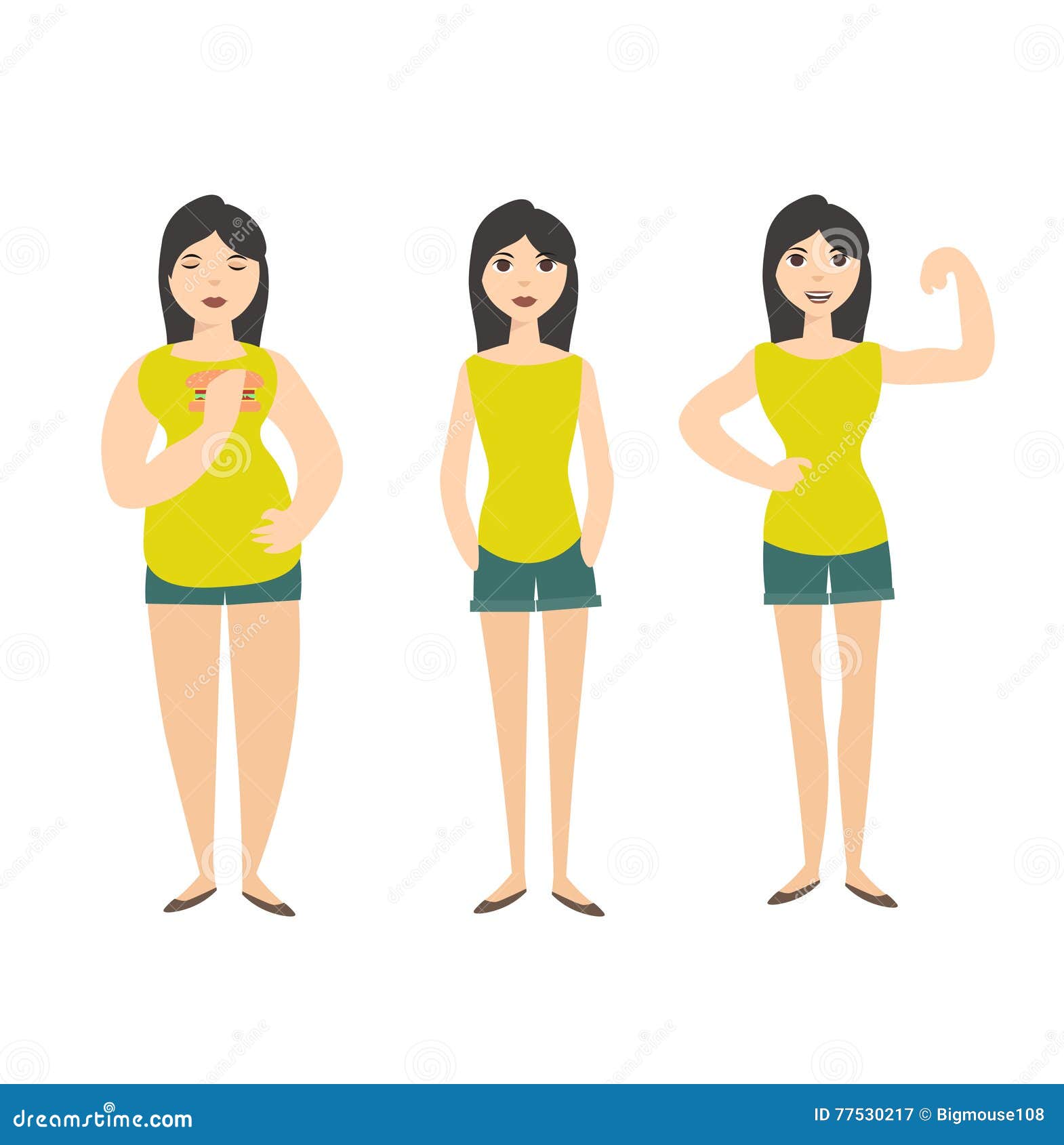 Man Figure Slim Healthy Lifestyle Vector Infographics | CartoonDealer ...