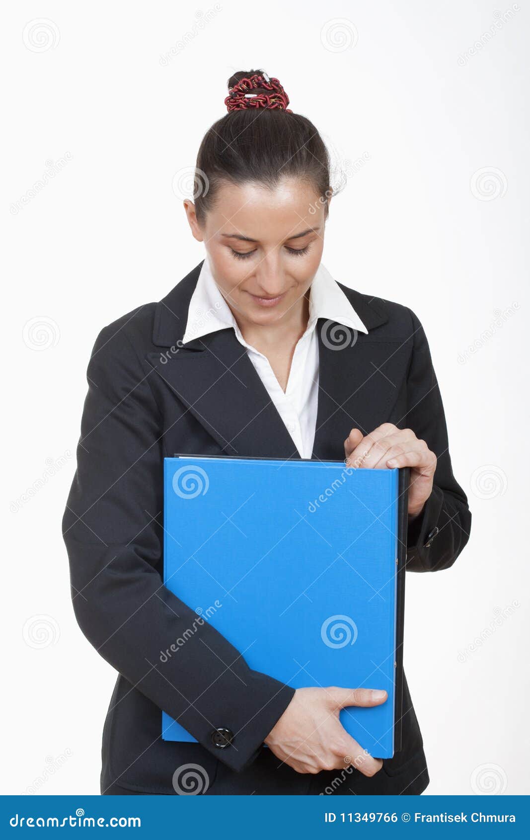 Woman with files stock photo. Image of businesswoman - 11349766
