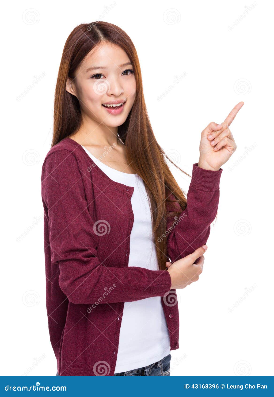 Woman with Finger Point Out Stock Photo - Image of finger, person: 43168396