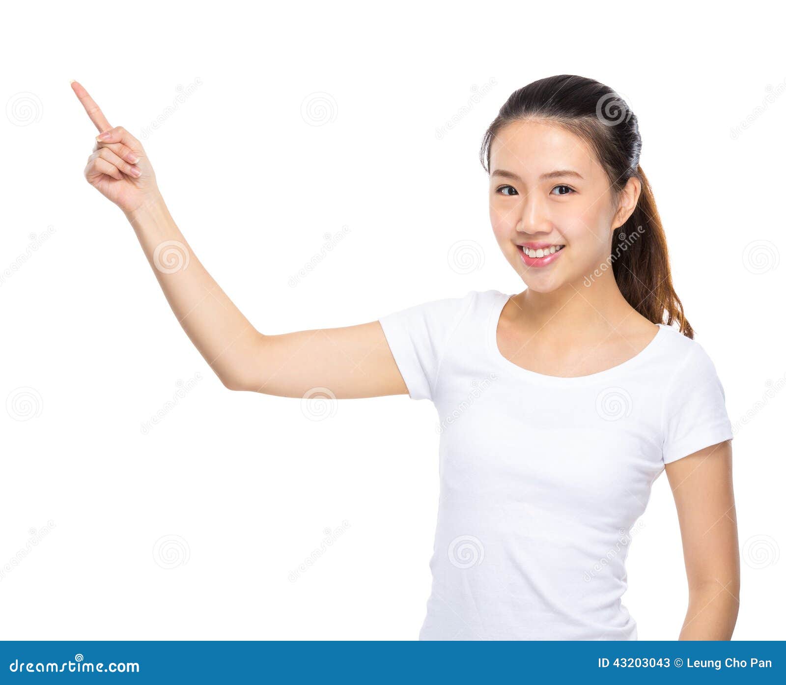 Woman with Finger Point Out Stock Image - Image of korean, finger: 43203043