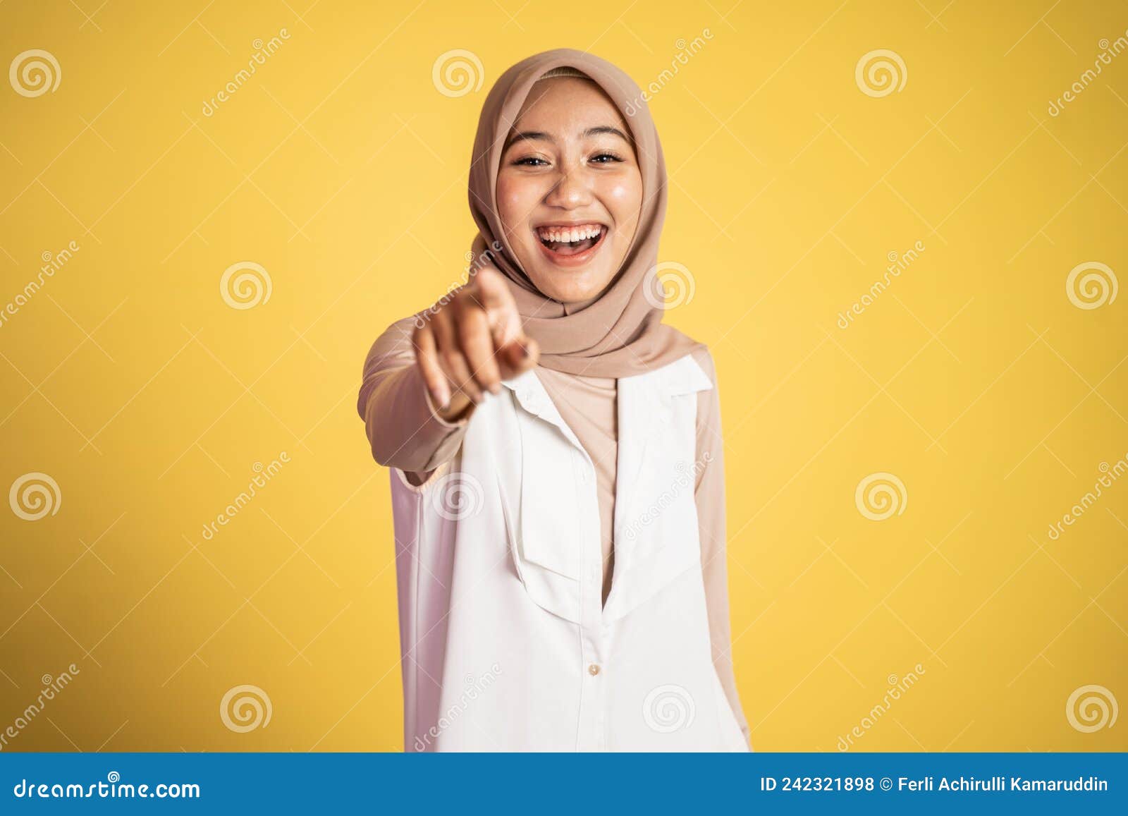 Woman with Finger Pointing Make Fun on Someone Stock Photo - Image of ...