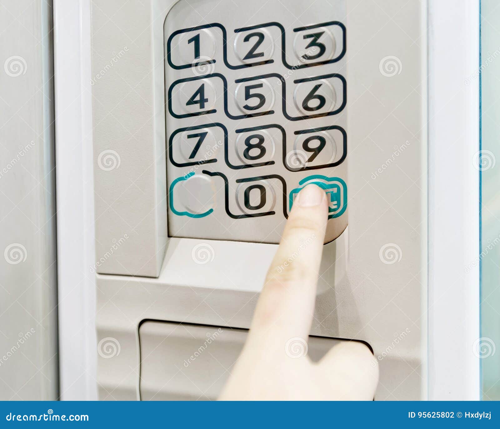 Woman Finger Press on the Button Stock Photo - Image of body, woman ...