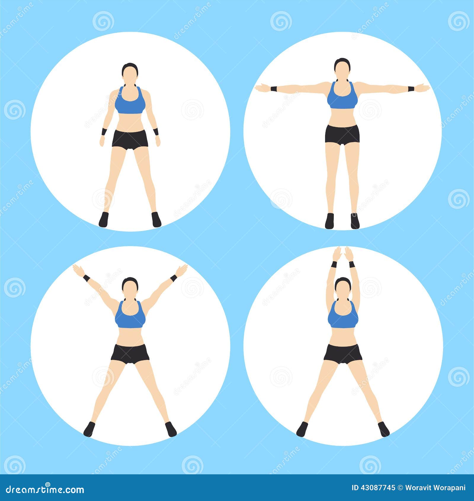 Woman Fitness Vector stock vector. Illustration of athletics - 43087745