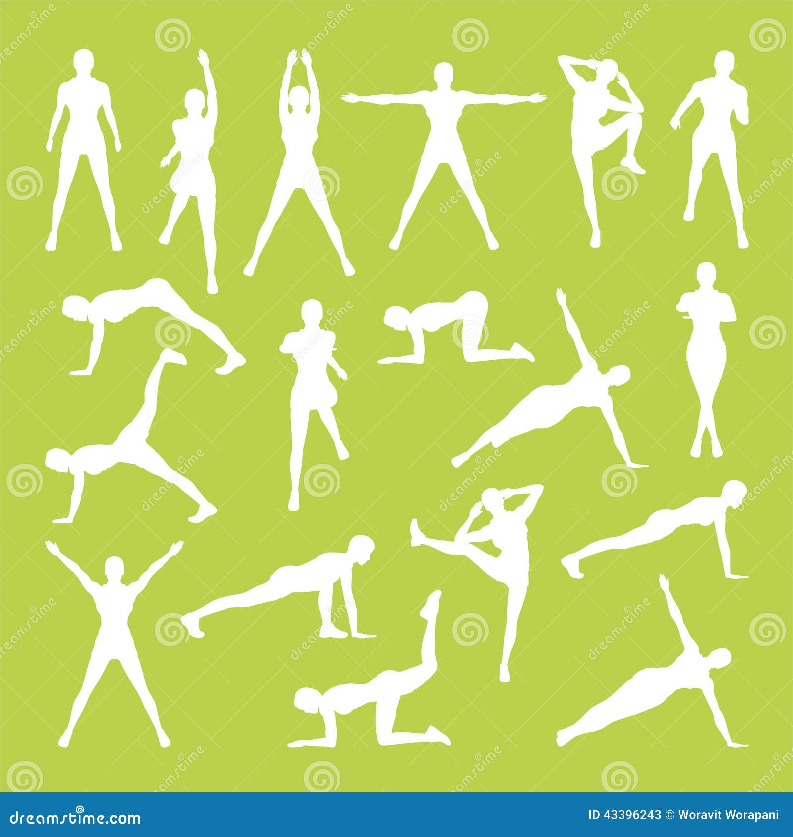 Woman Fitness Vector stock vector. Illustration of active - 43396243