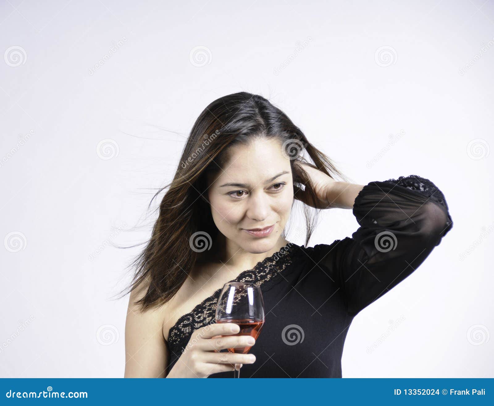 Woman fixing her hair stock photo. Image of smiling, beauty - 13352024