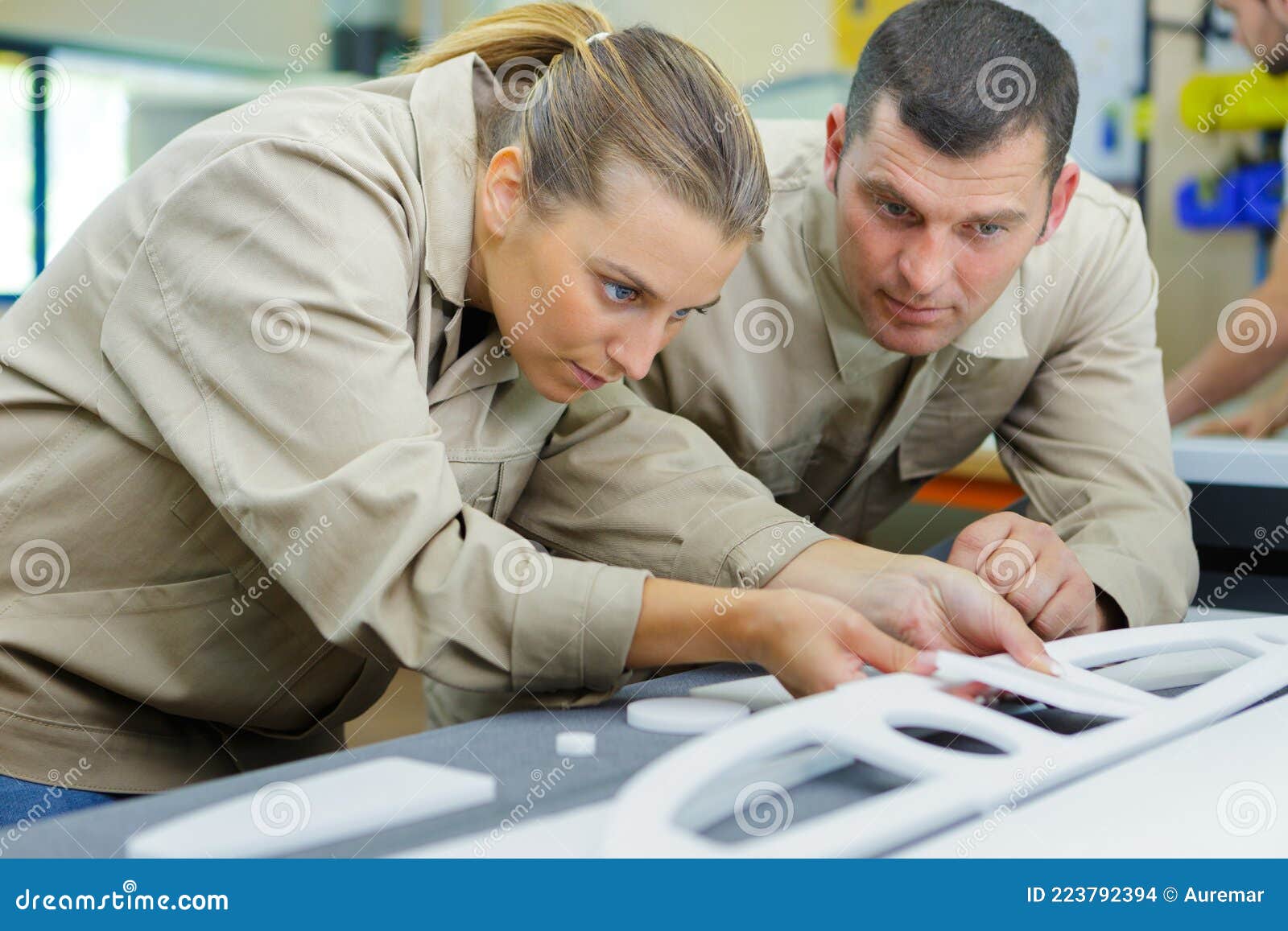 Woman Fixing Something in Factory Stock Photo - Image of repairing ...