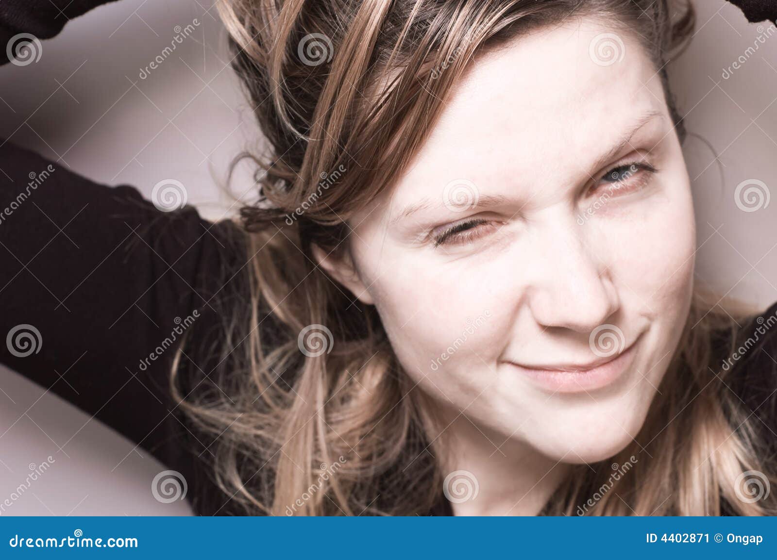 Woman flirting stock image. Image of caucasian, model - 4402871