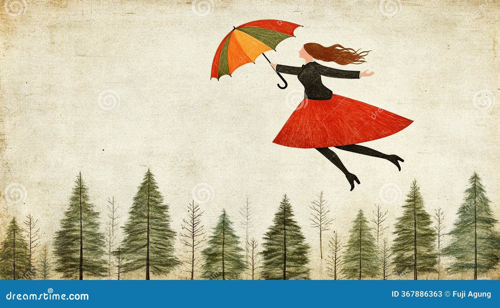 Woman With Dog Floats On Supboard Along River And Enjoys Active Summer ...